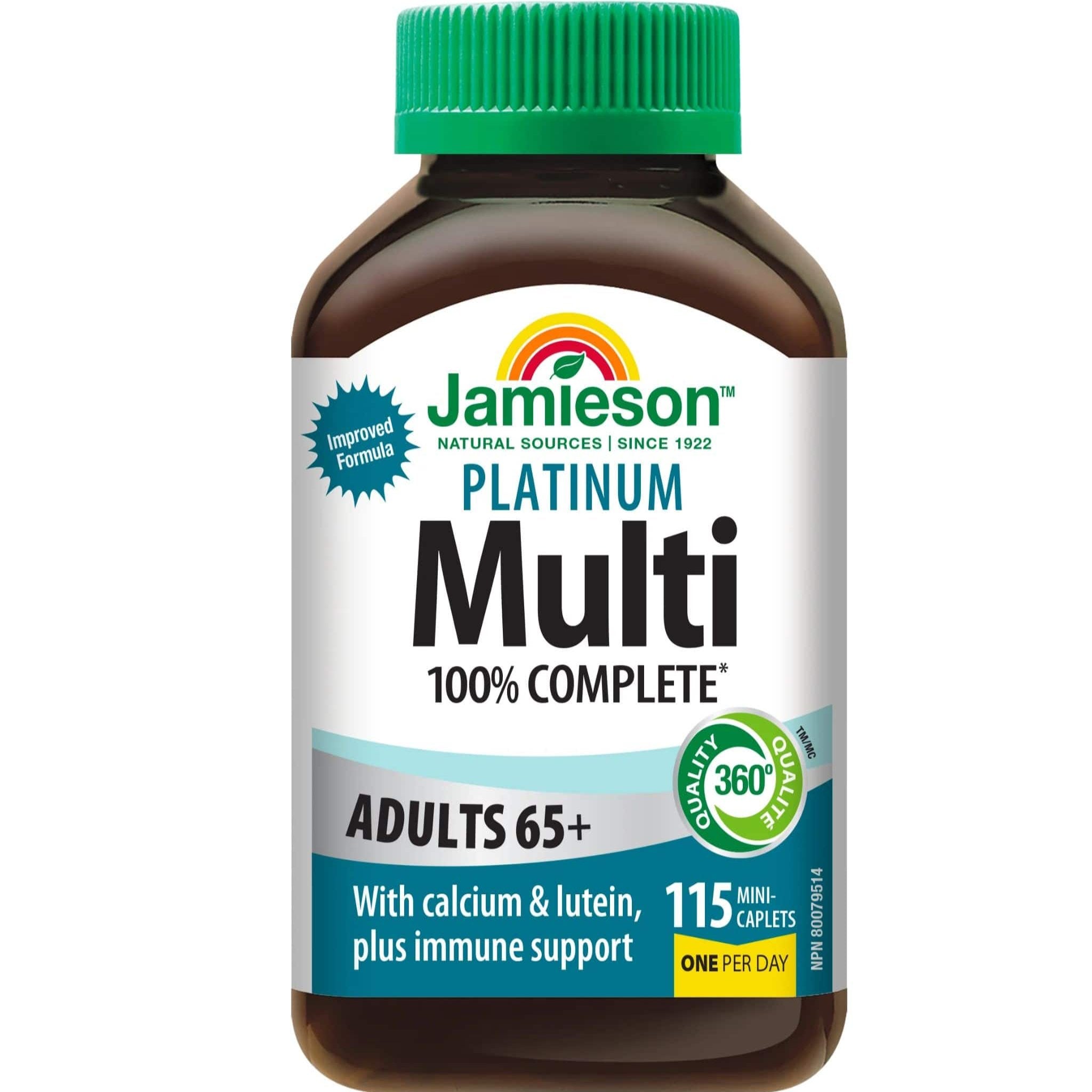 Jamieson Platinum Multi 100% Complete, 115 Caplets Canada