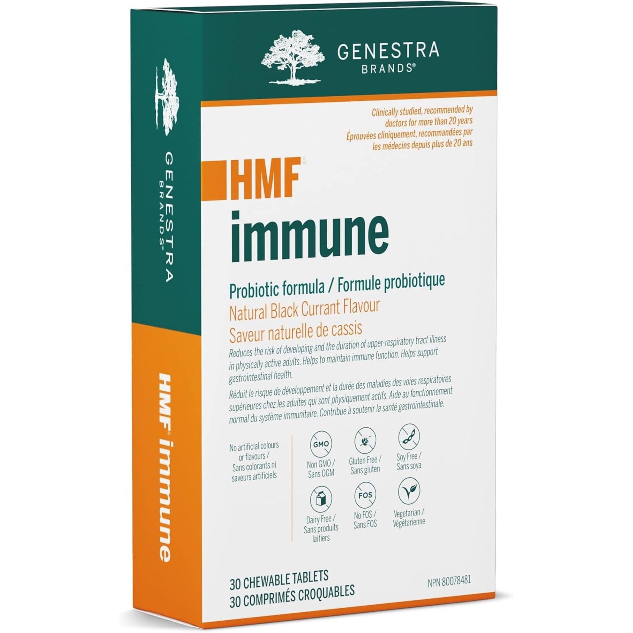 Genestra HMF Immune, 30 Billion CFU, 30 Chewable Tablets