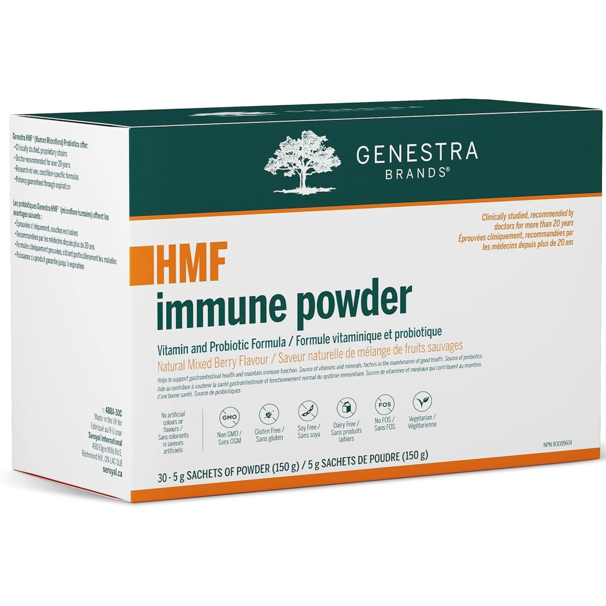 Genestra HMF Immune Powder, 15 Billion CFU, Vitamin and Probiotic Form