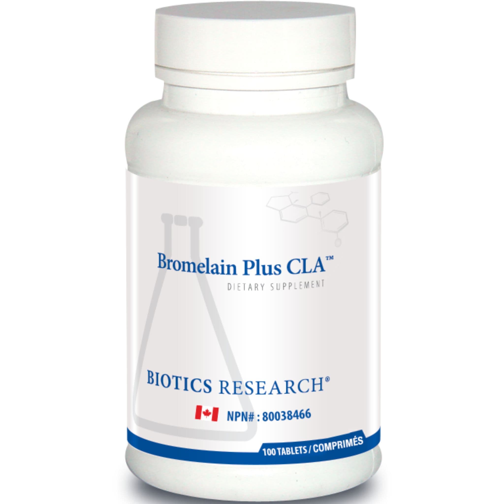 Biotics Research Bromelain Plus CLA, Lactose-Free, 100 Tablets