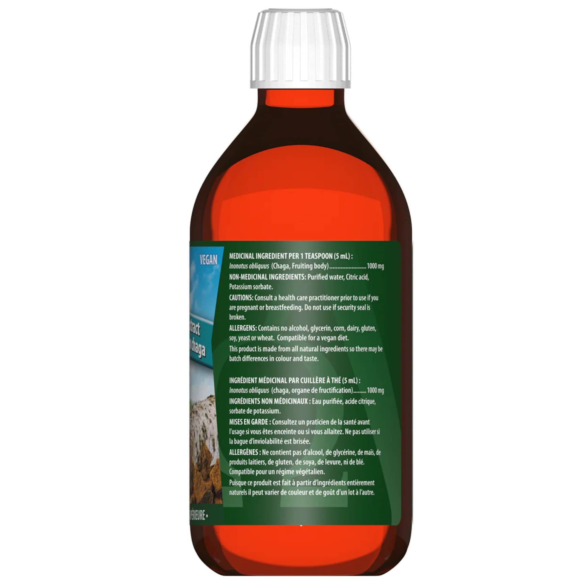 Omega Alpha Chaga Mushroom Liquid Extract 1000mg, 250ml