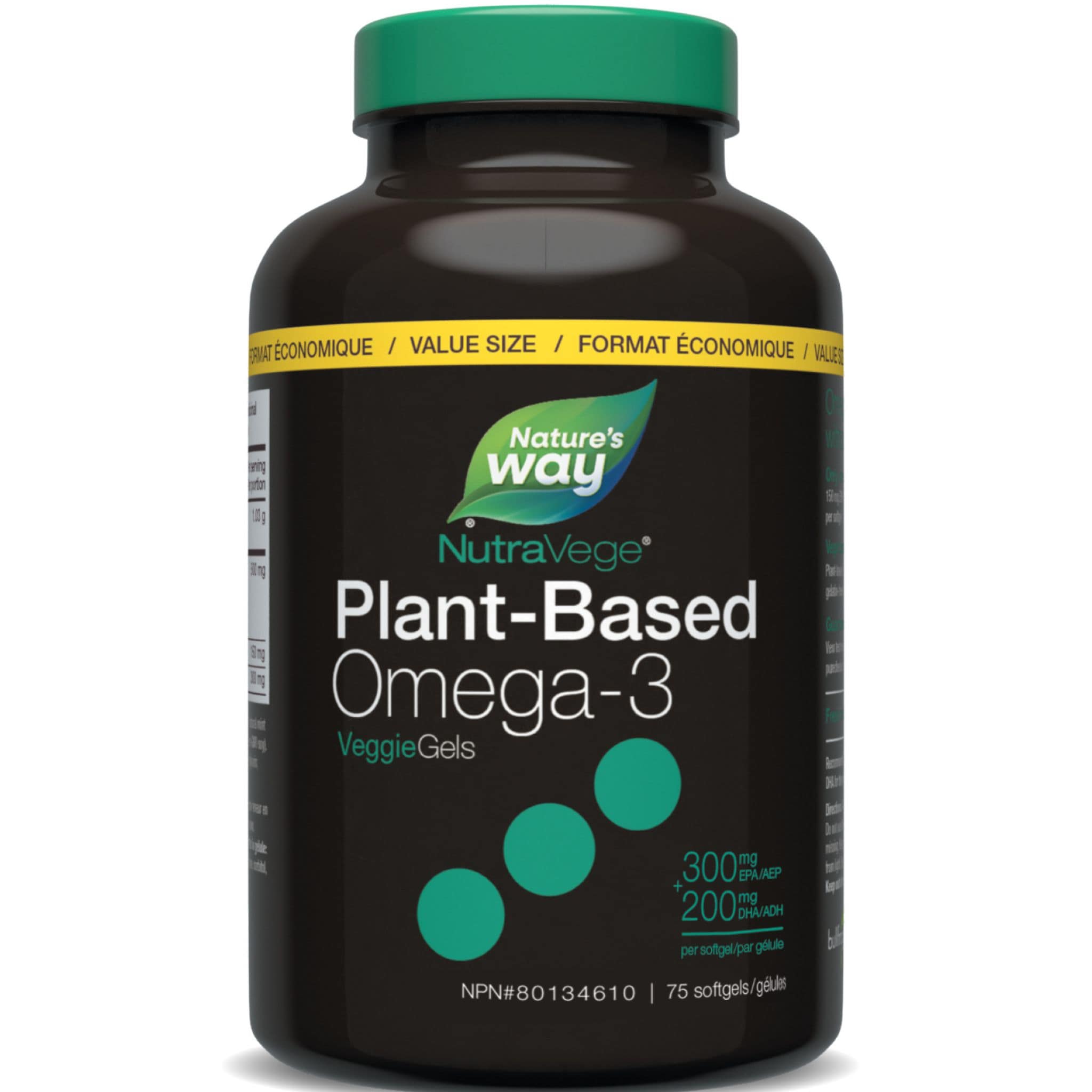 NutraSea NutraVege Omega-3 Plant Liquid Gels