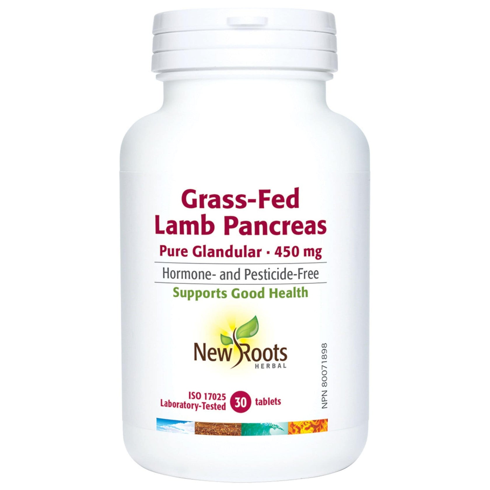 New Roots Grass-Fed Pancreas, Pure Glandular, 450mg, Tablets