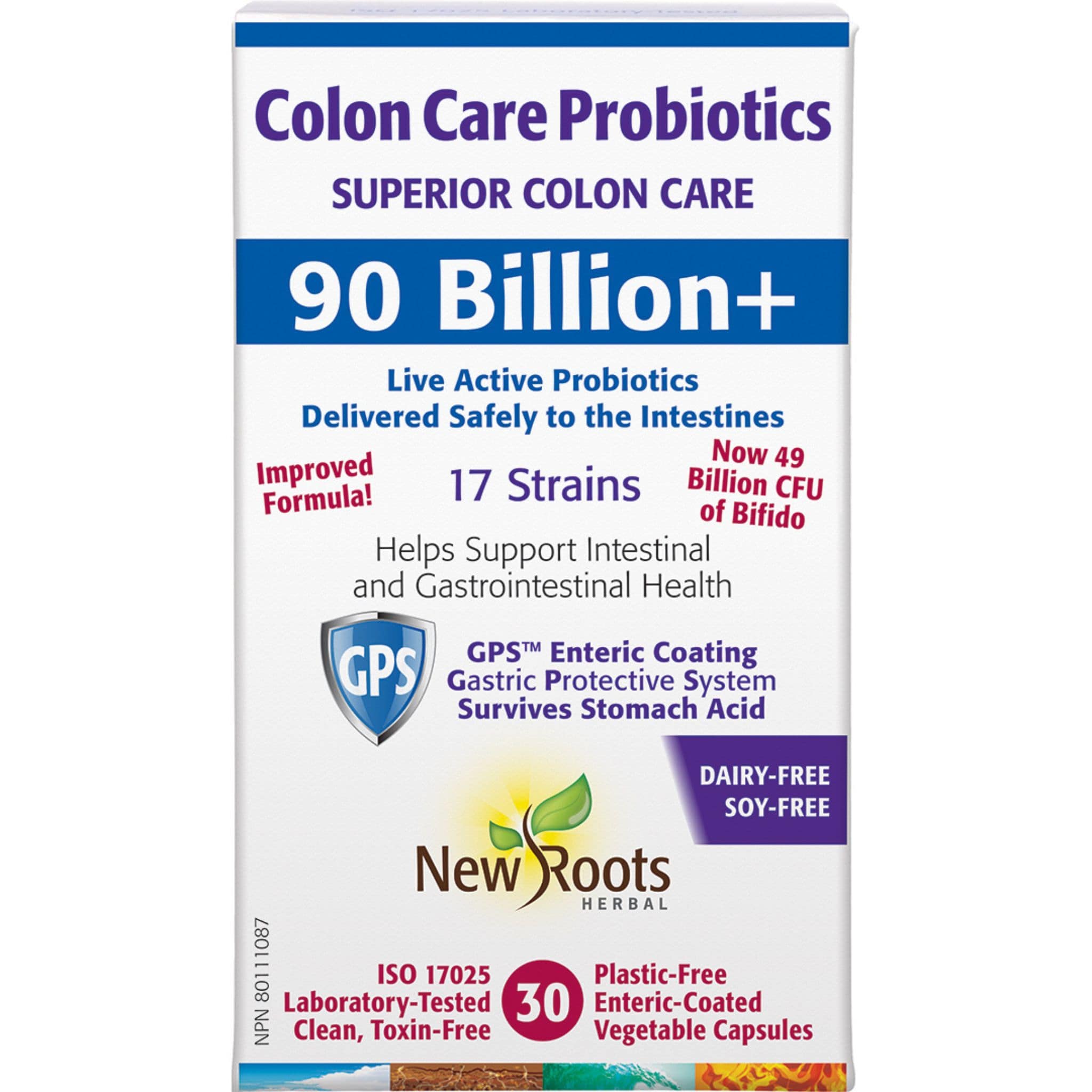 New Roots Colon Care Probiotics, 30 Capsules