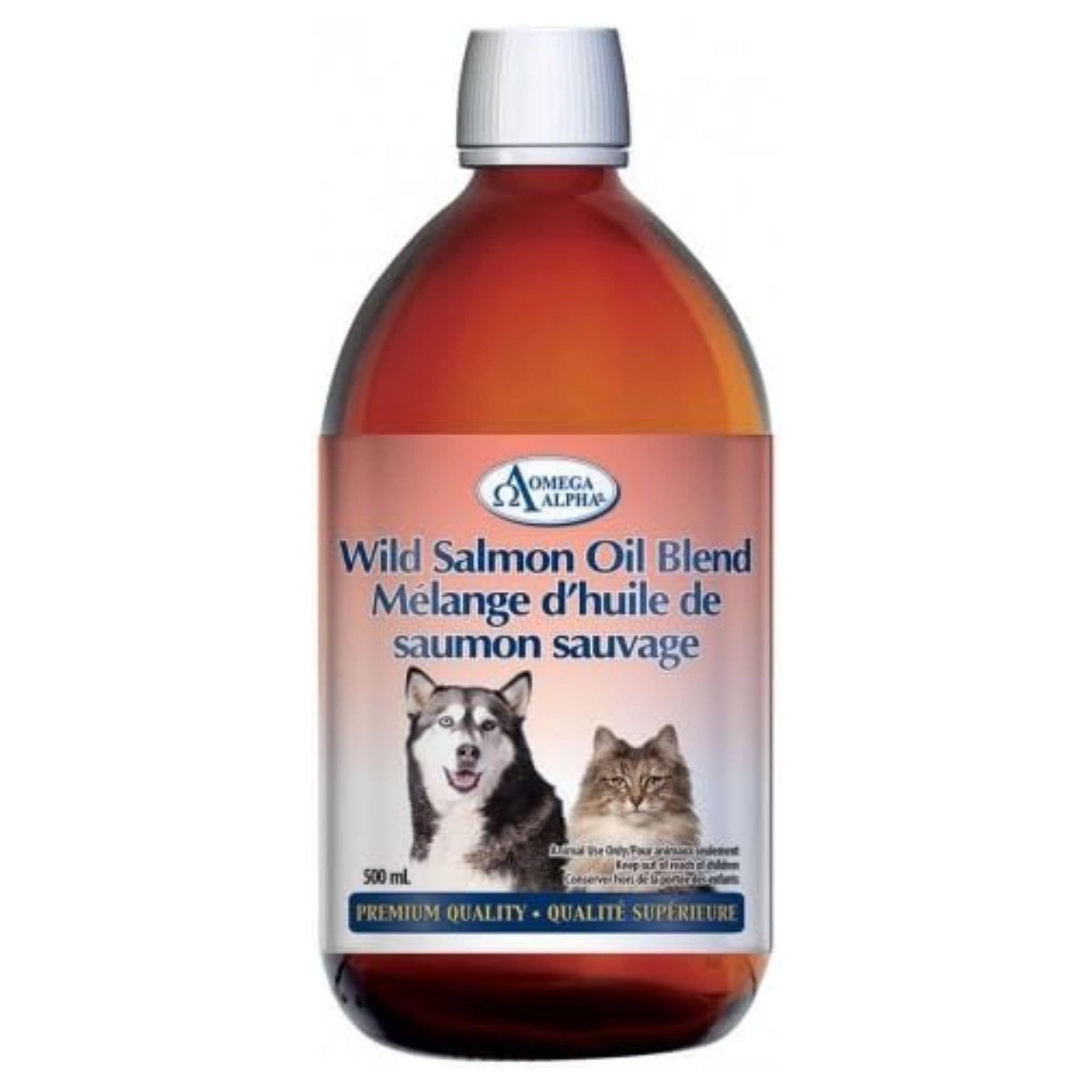 Omega Alpha Wild Salmon Oil Blend, For Dogs and Cats, 500ml