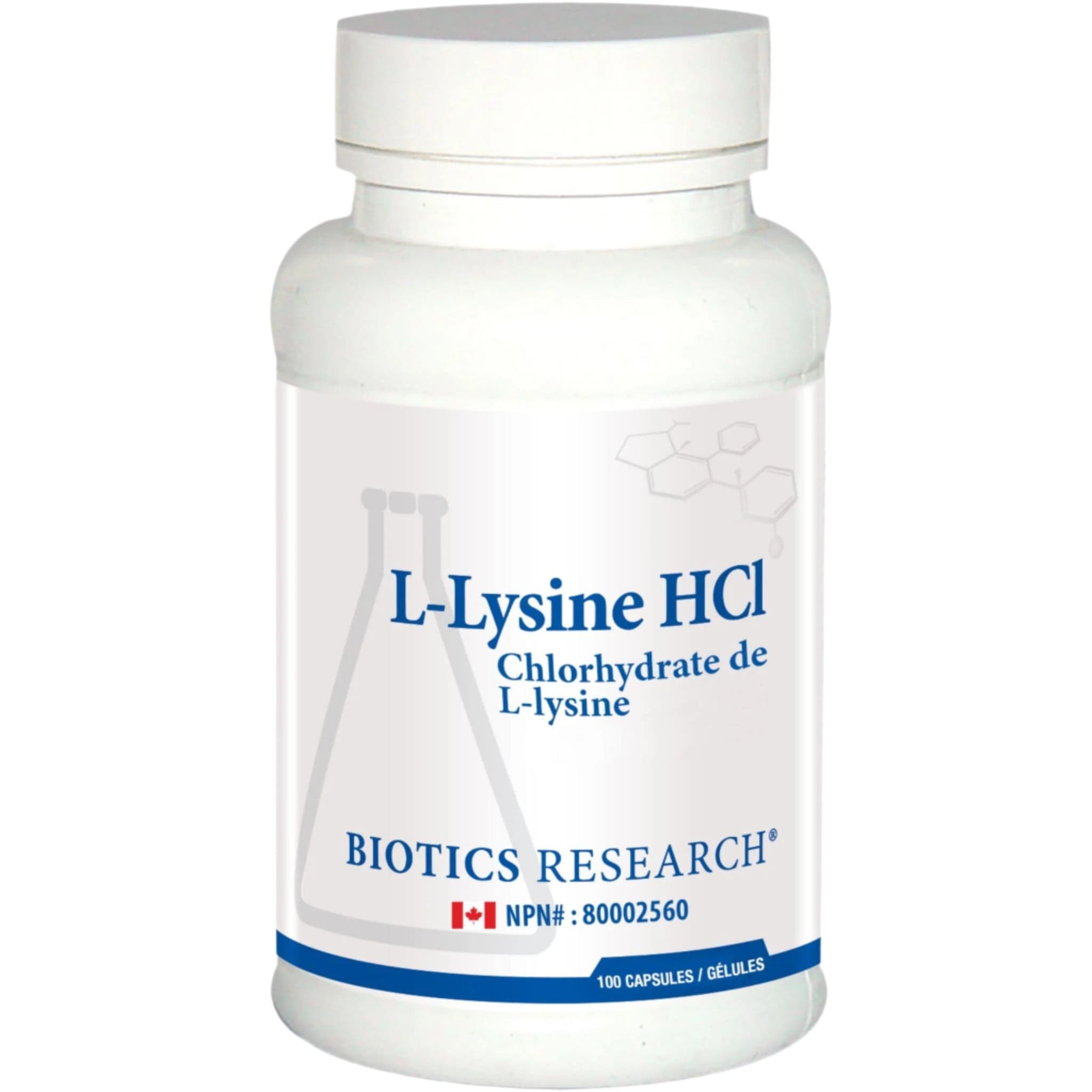 Biotics Research L-Lysine-HCL, Cold Sore Relief, 100 Capsules