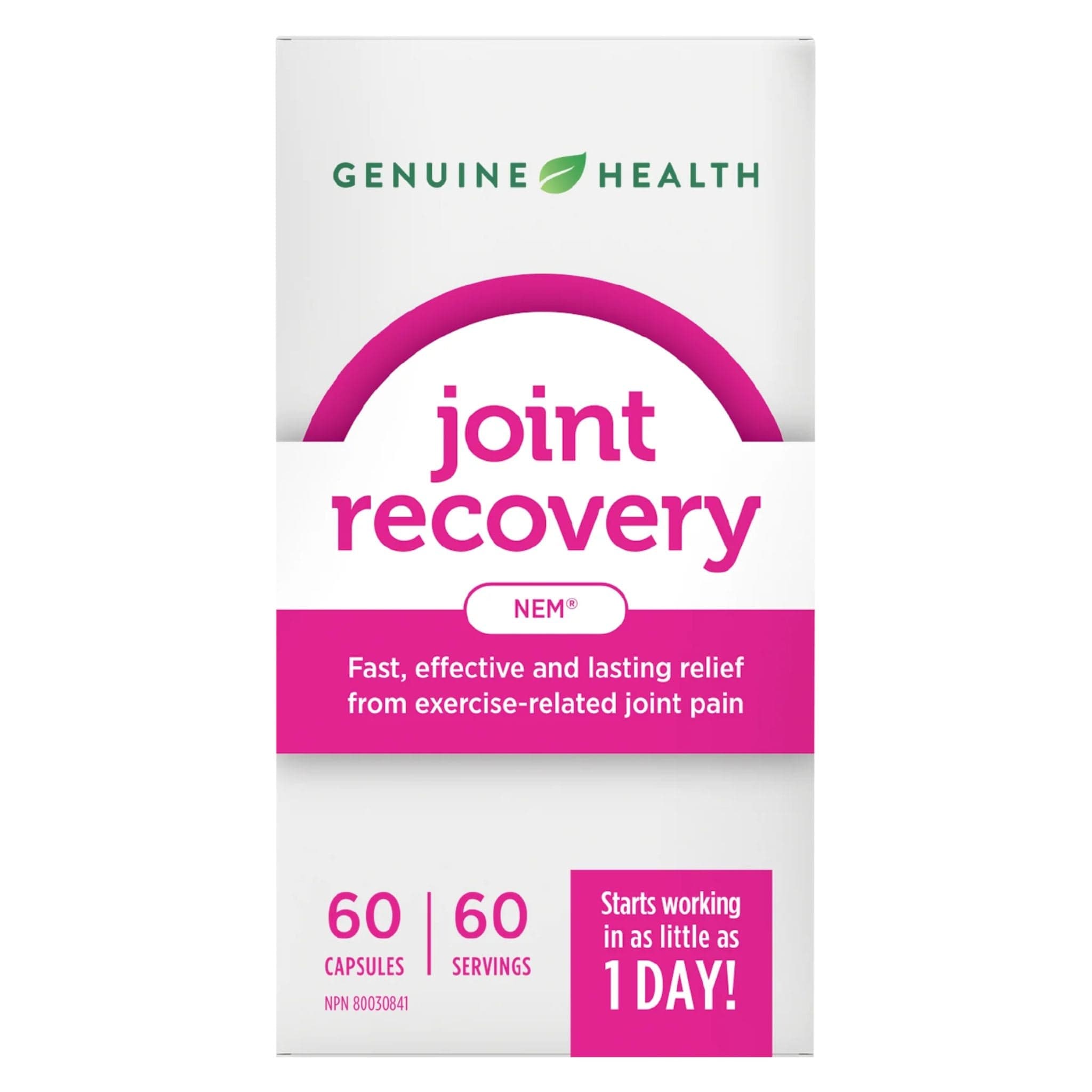 Genuine Health Joint Recovery with NEM, 60 Capsules