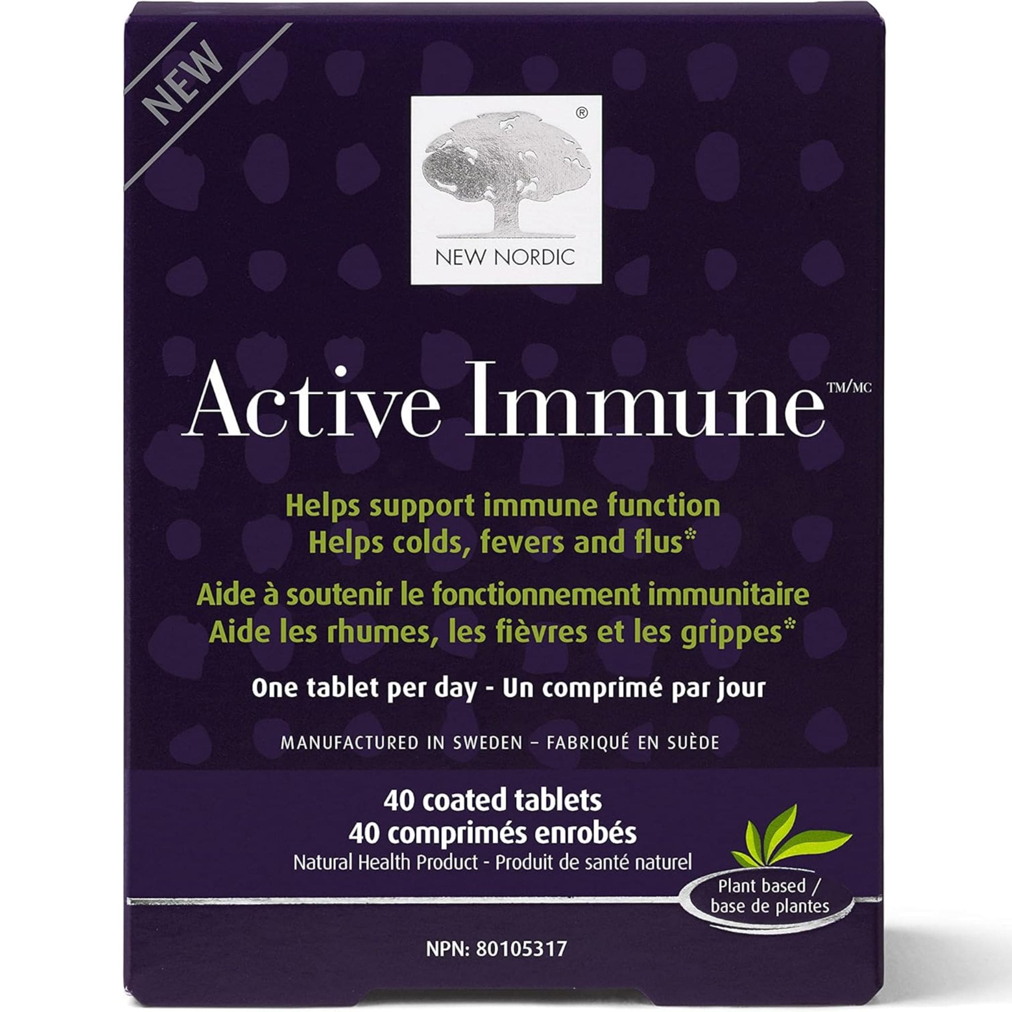 New Nordic Active Immune with Elderberry, 40 Coated Tablets