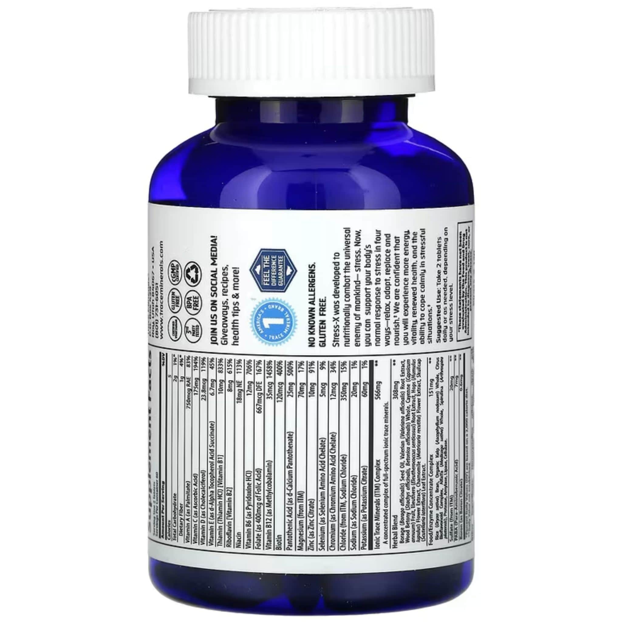 Trace Minerals Stress-X, Helps Restore Mental or Physical Performance,