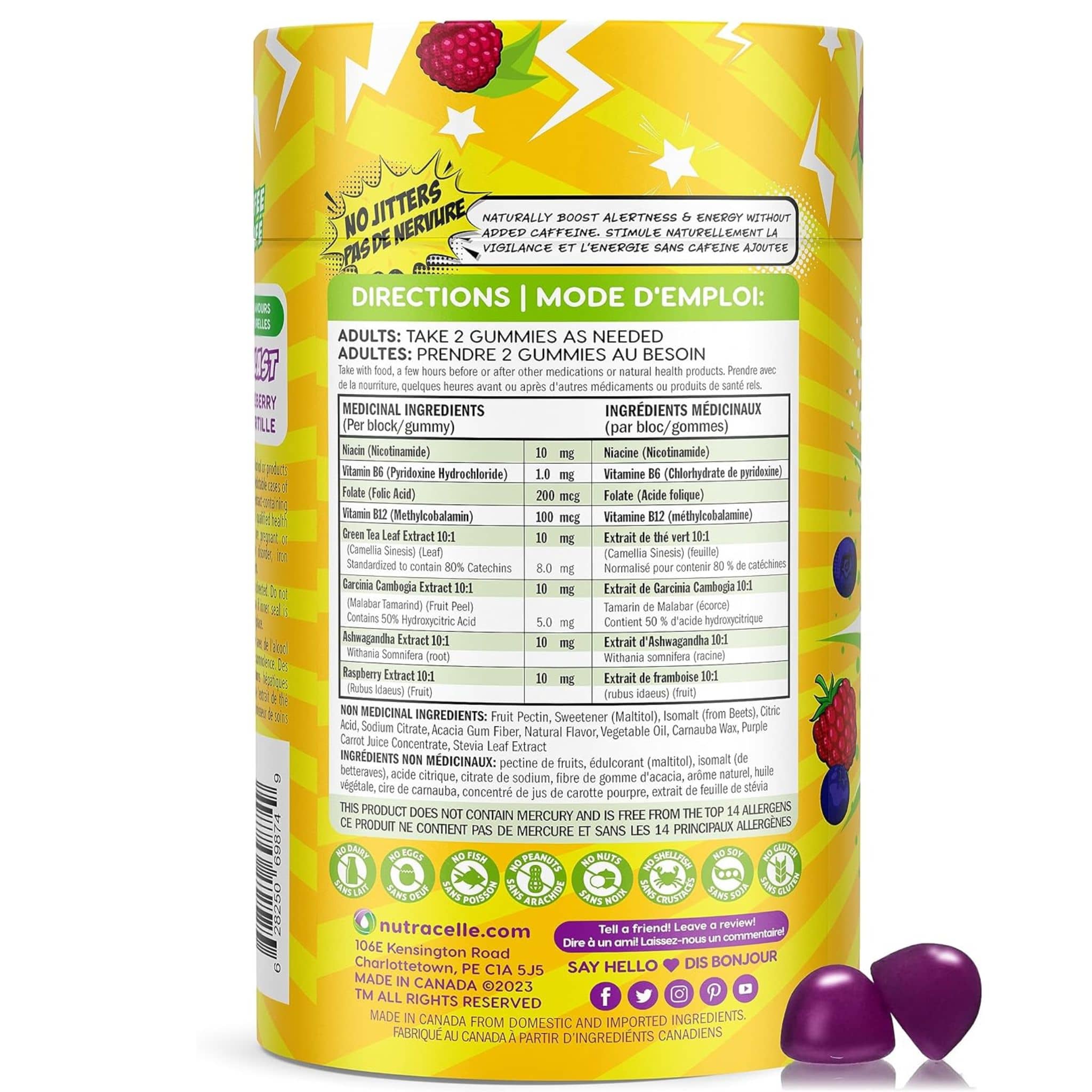 Nutramin Energy Boost Vitamin Gummies, 90 Vegan Gummies