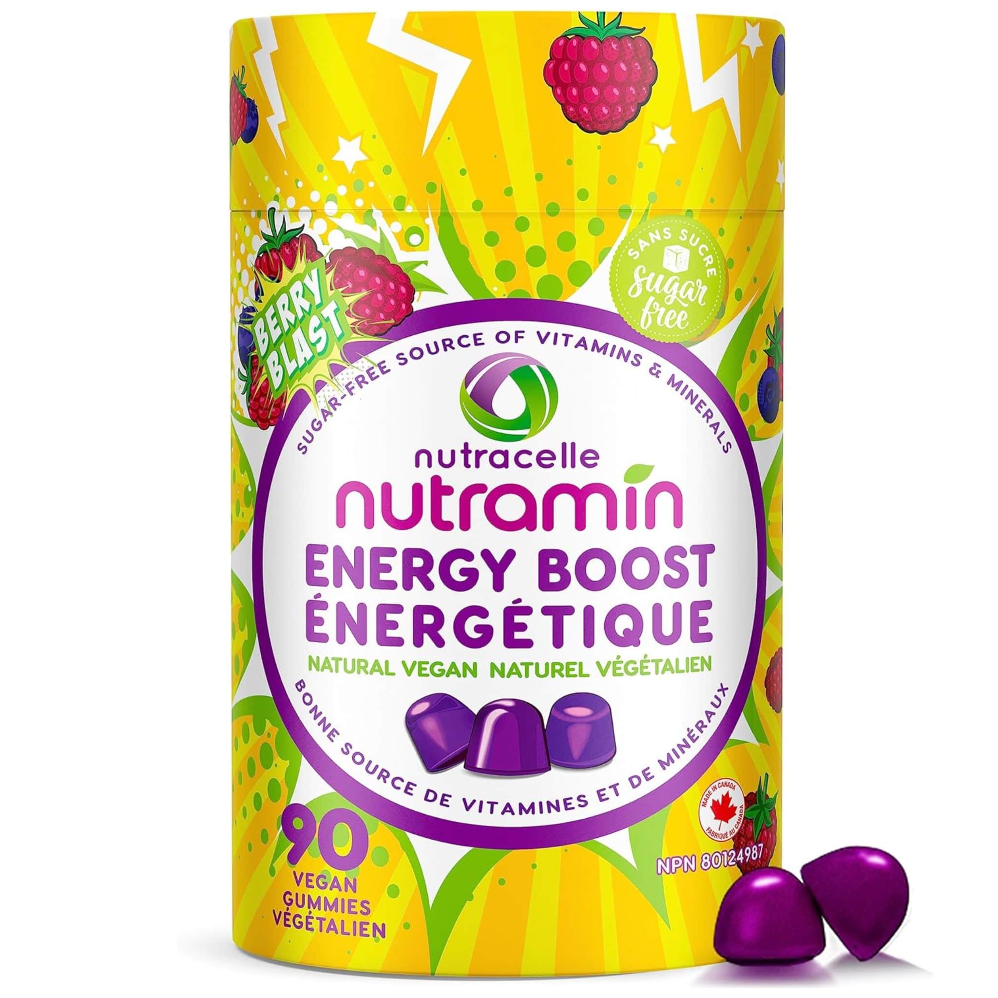 Nutramin Energy Boost Vitamin Gummies, 90 Vegan Gummies