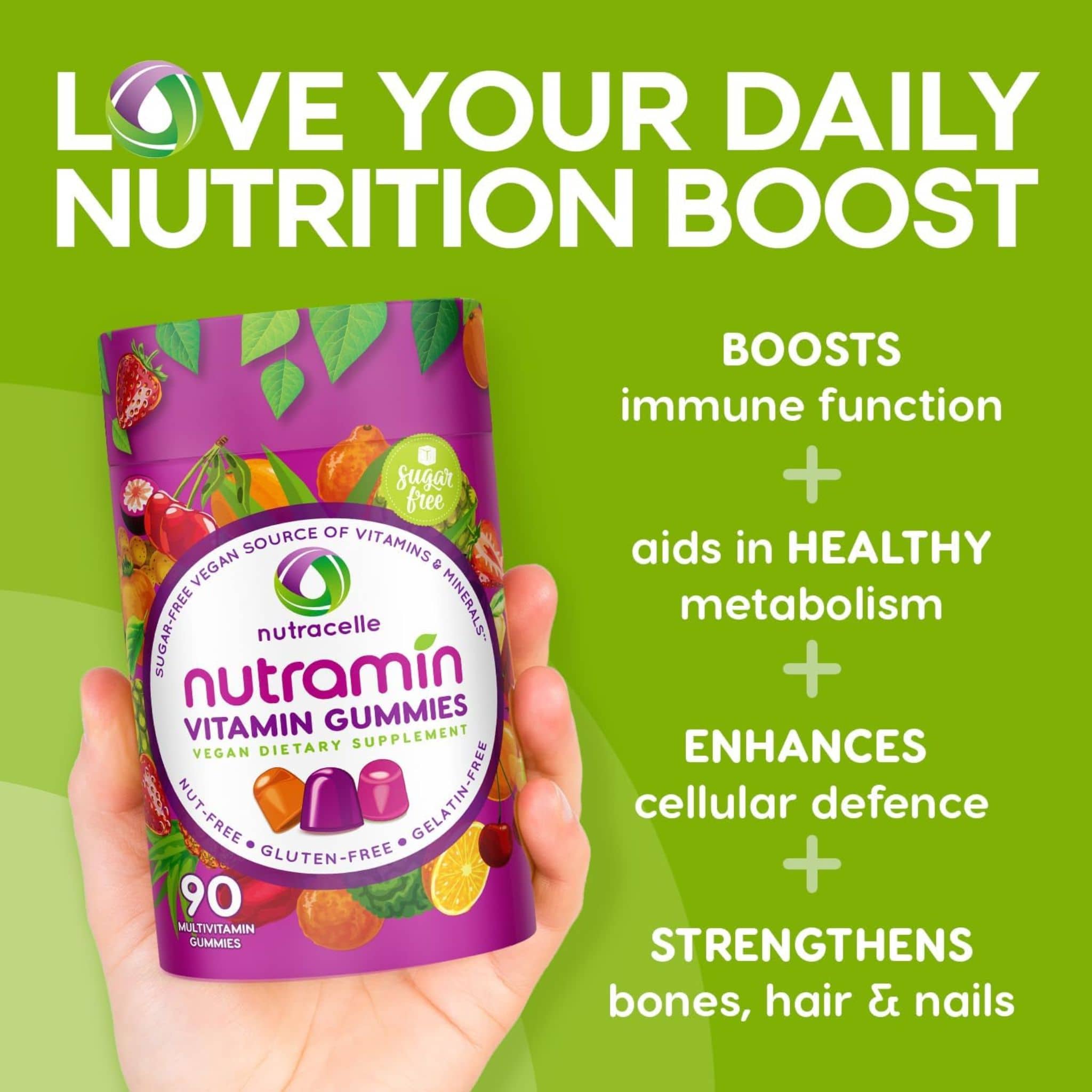 Nutramin Adult Multivitamin Gummies, 90 Vegan Gummies