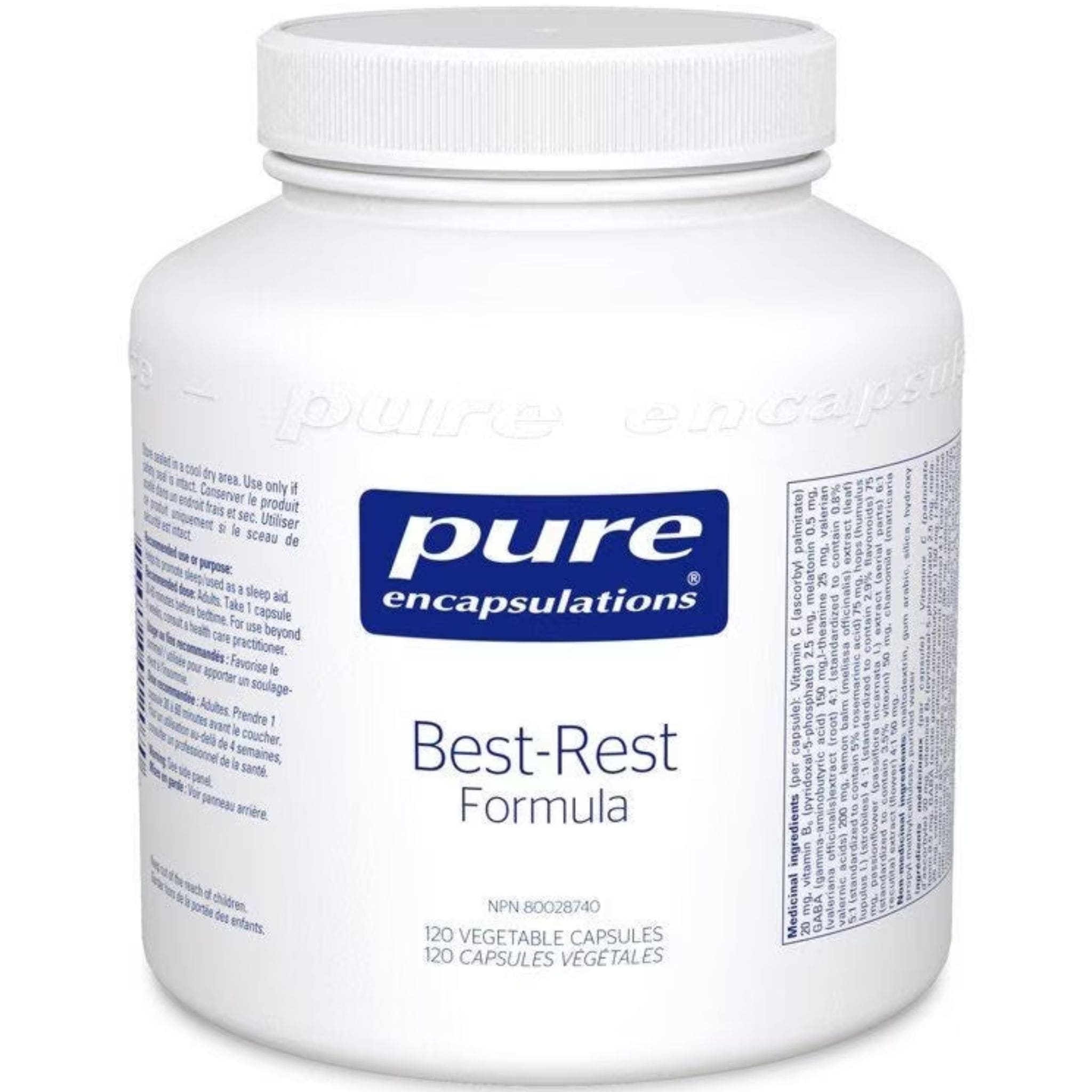 Pure Encapsulations Best-Rest Formula, Nighttime Sleep Aid, 120 ...