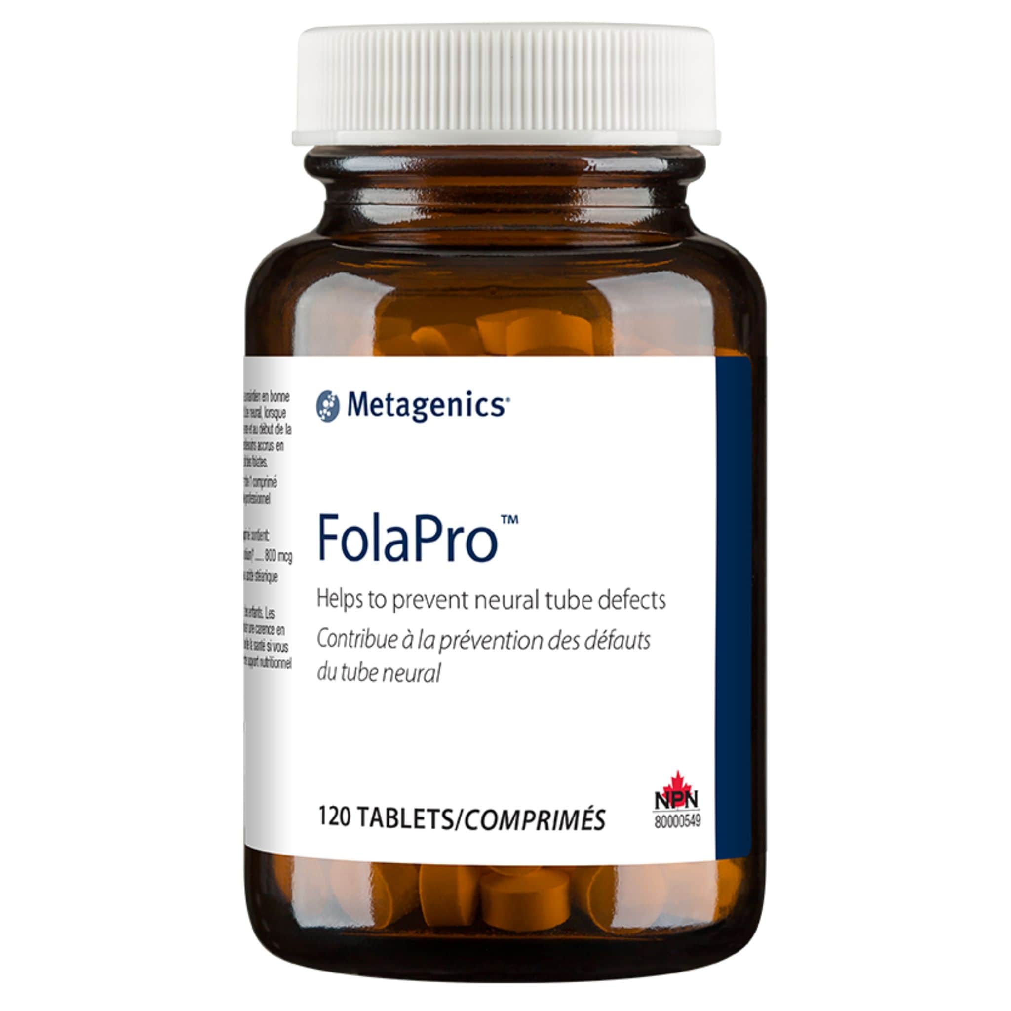 Metagenics FolaPro Folate 800mcg, Calcium L-5-Methyltetrahydrofolate,