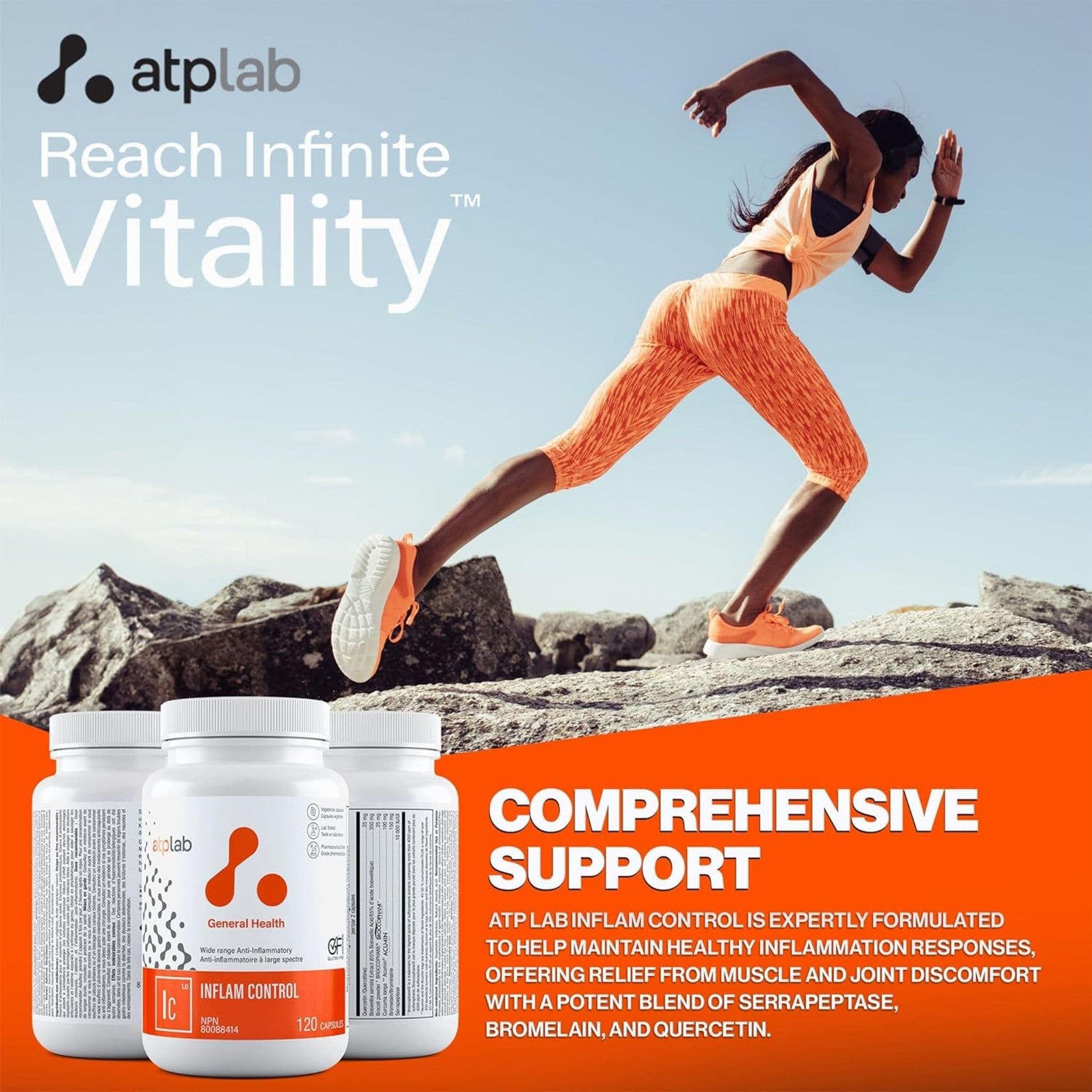 ATP LAB Inflam Control, 120 Vegetable Capsules