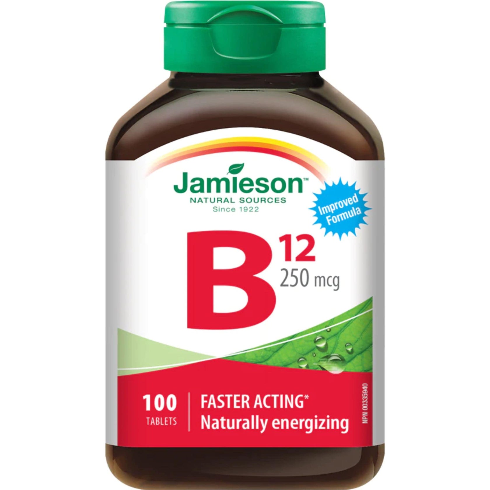 Jamieson Vitamin B12 250mcg Methylcobalamin, 100 Tablets