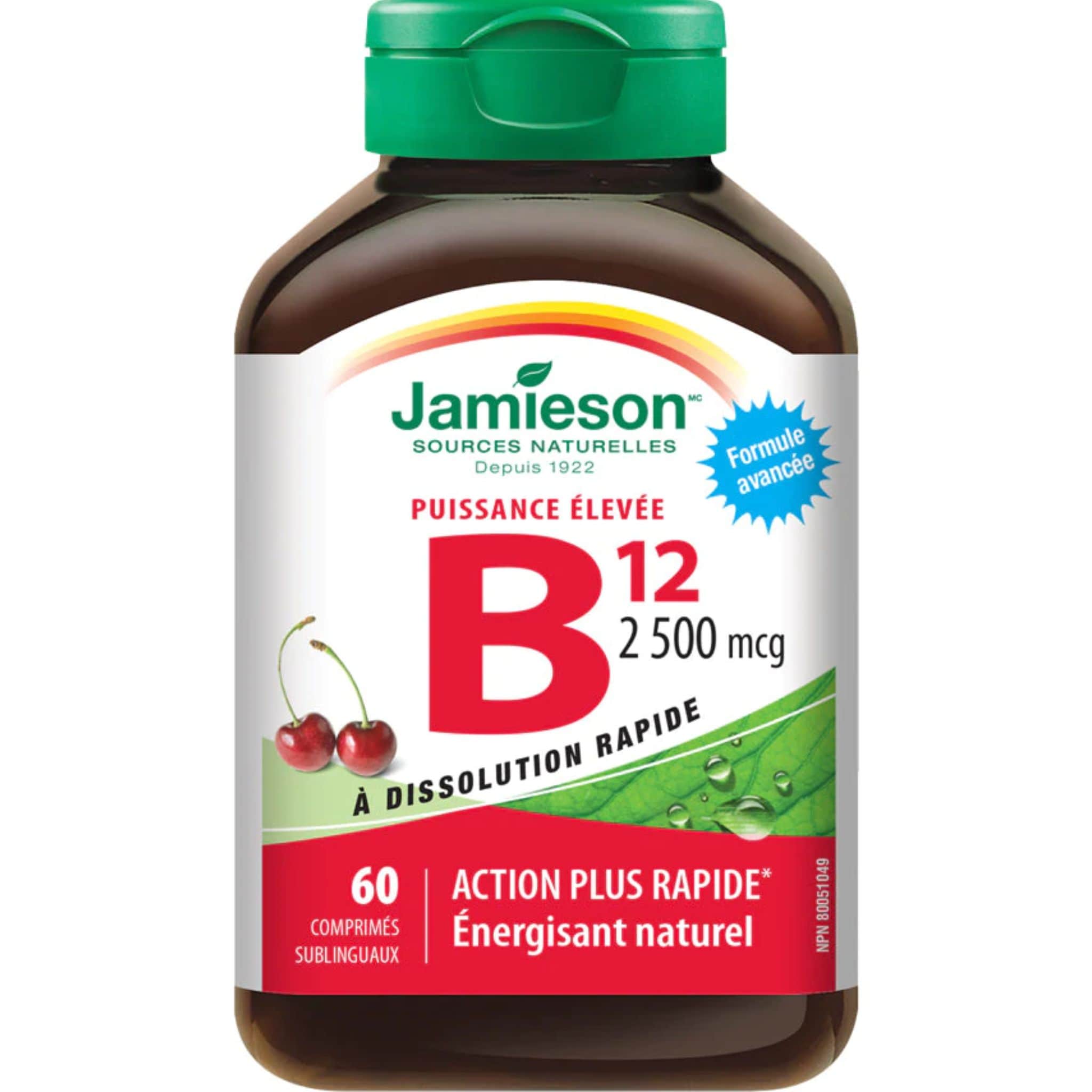 Jamieson Vitamin B12 2,500mcg Methylcobalamin, 60 Tablets
