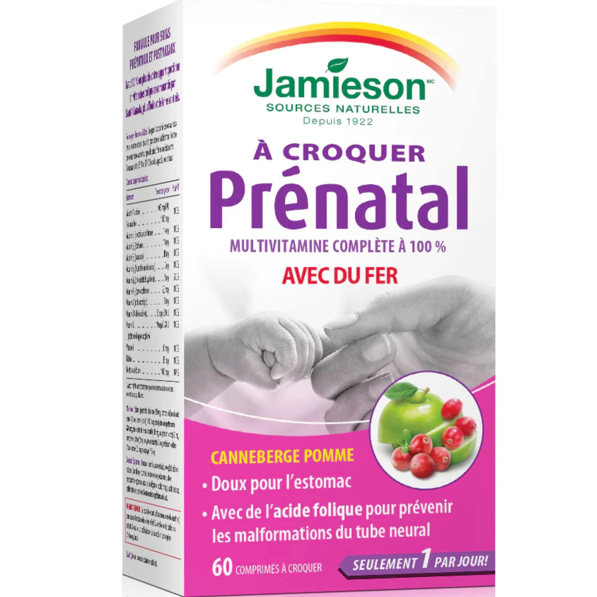 Jamieson Chewable Prenatal 100% Multivitamin, 60 Tablets