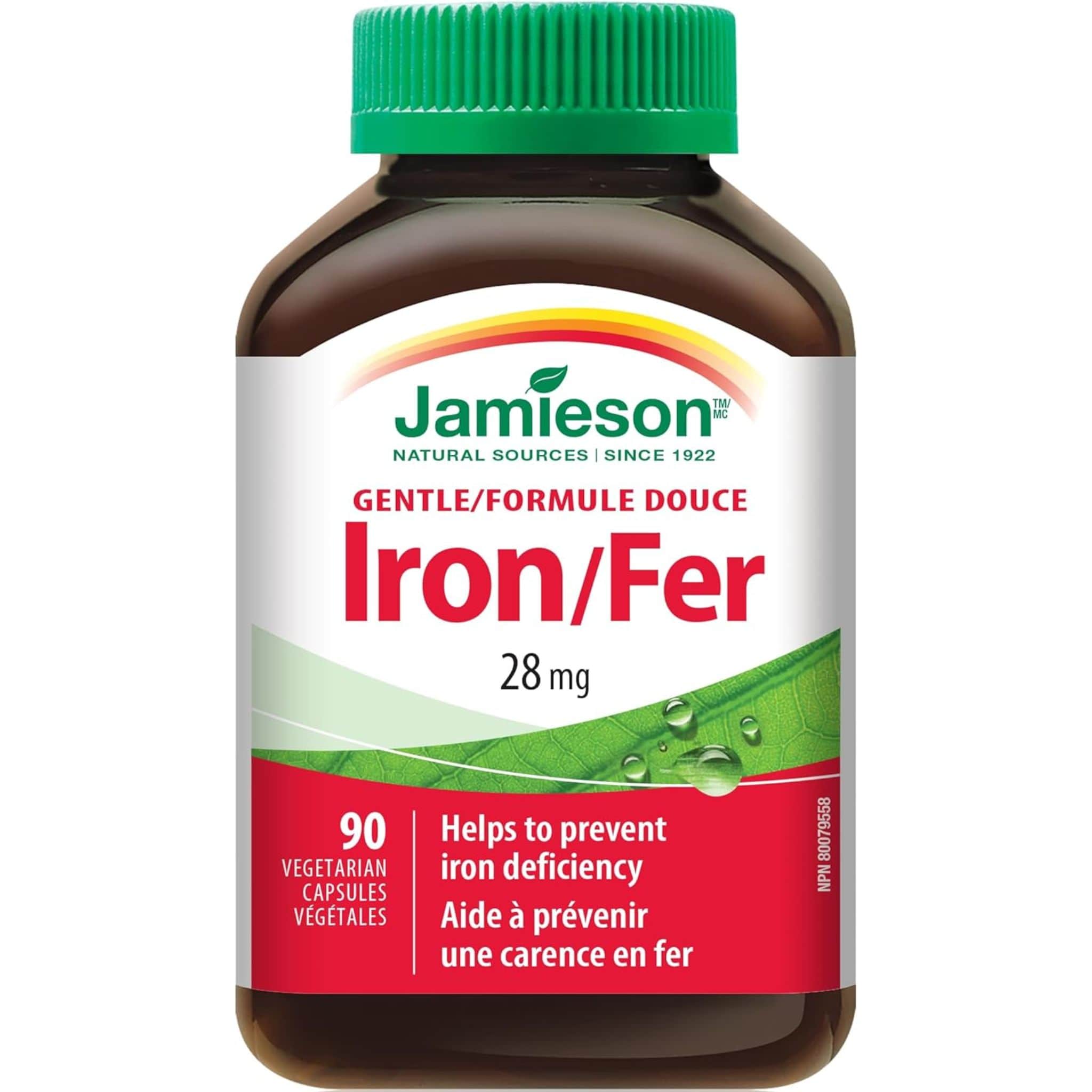 Jamieson Gentle Iron 28mg, 90 Capsules