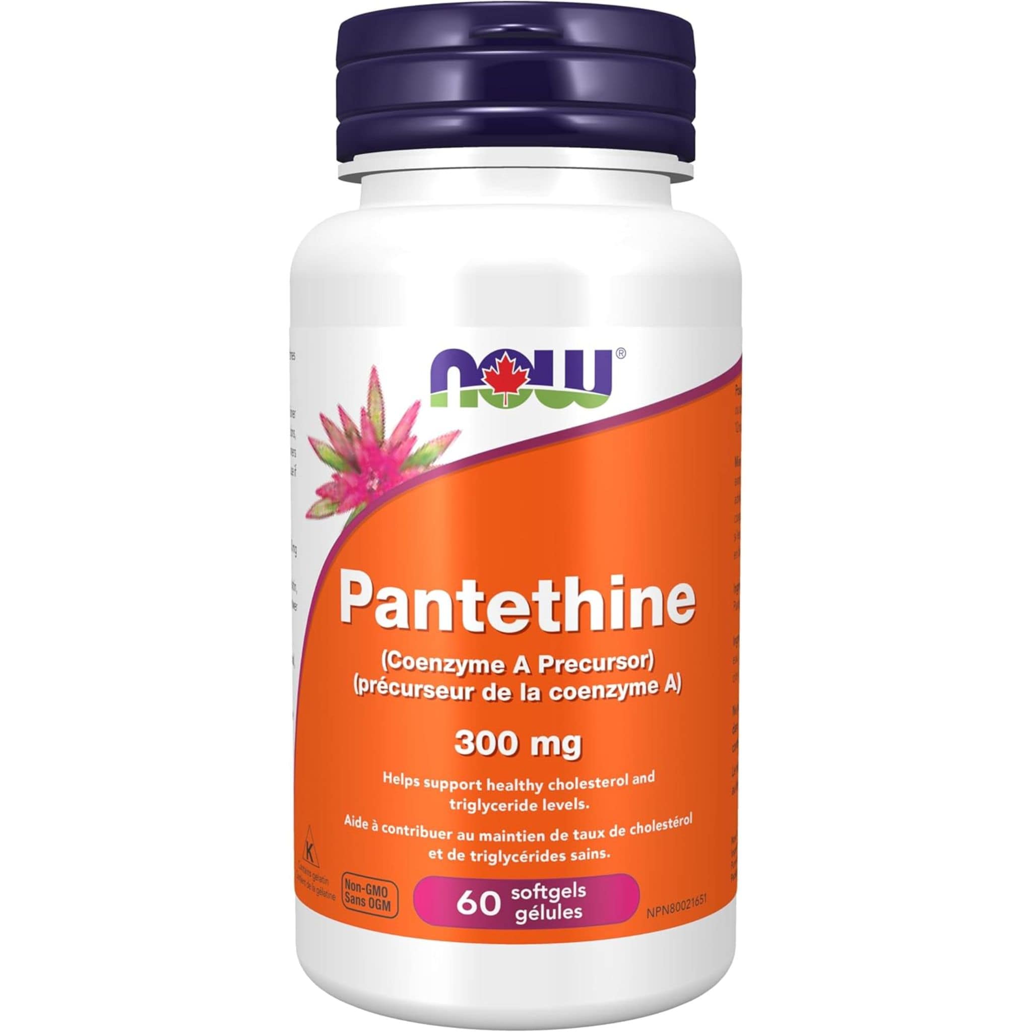 NOW Pantethine 300mg (Coenzyme A), 60 Softgels