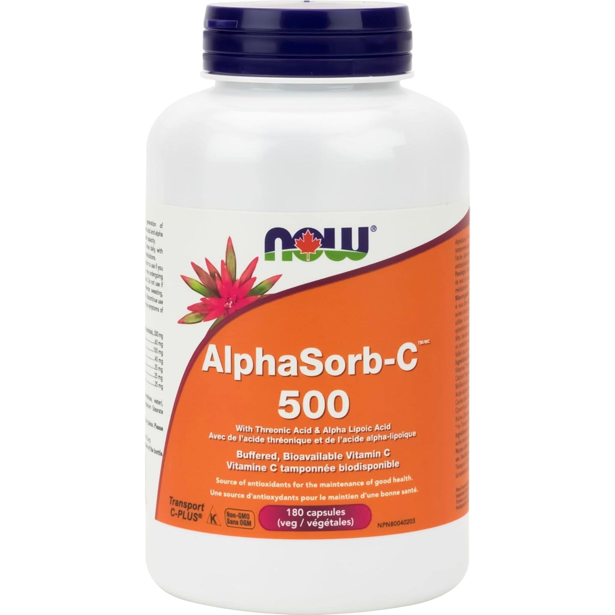 NOW AlphaSorb C 500mg with Bioflavonoids, Buffered Vitamin C