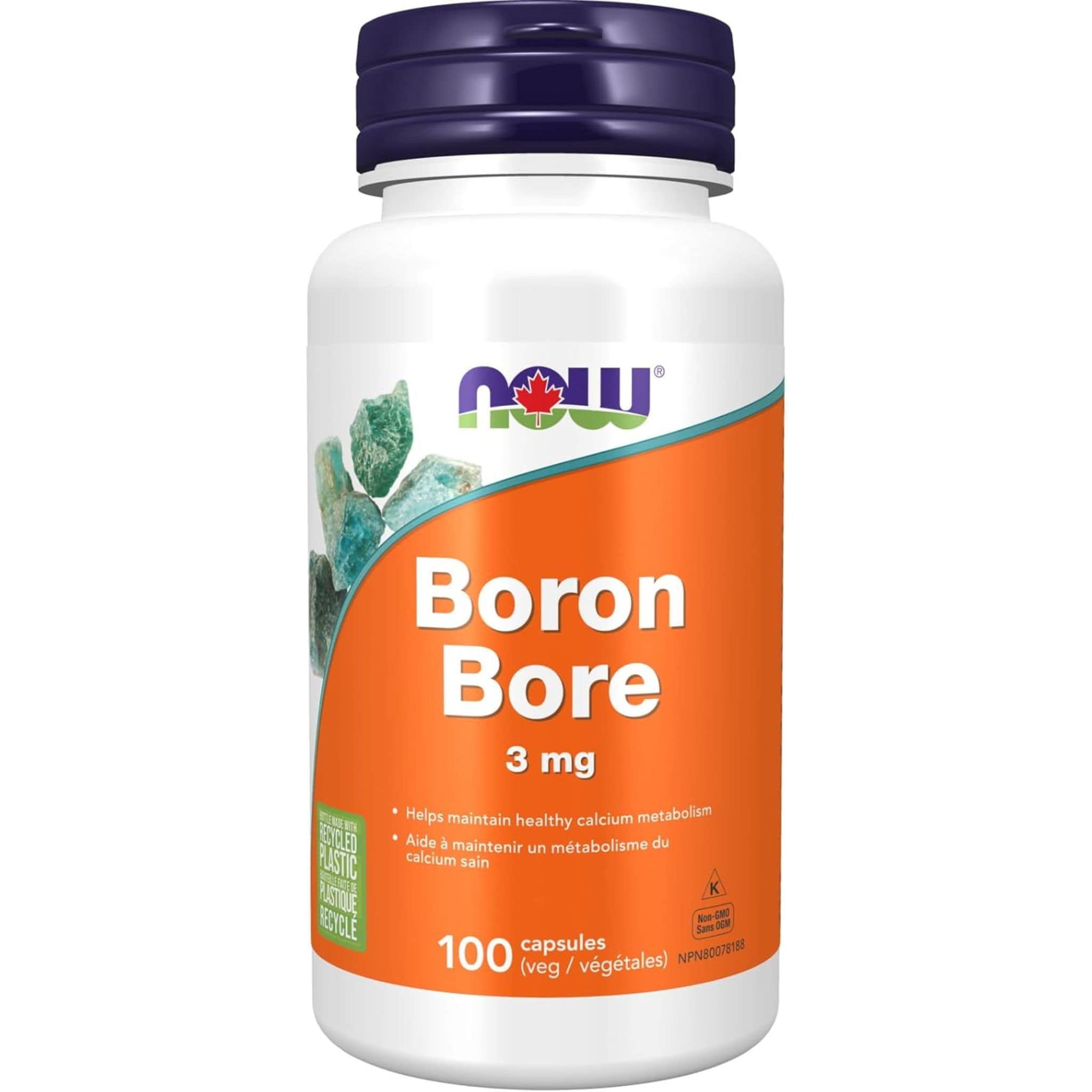 NOW Boron 3mg Capsules, 100 Vegetable Capsules