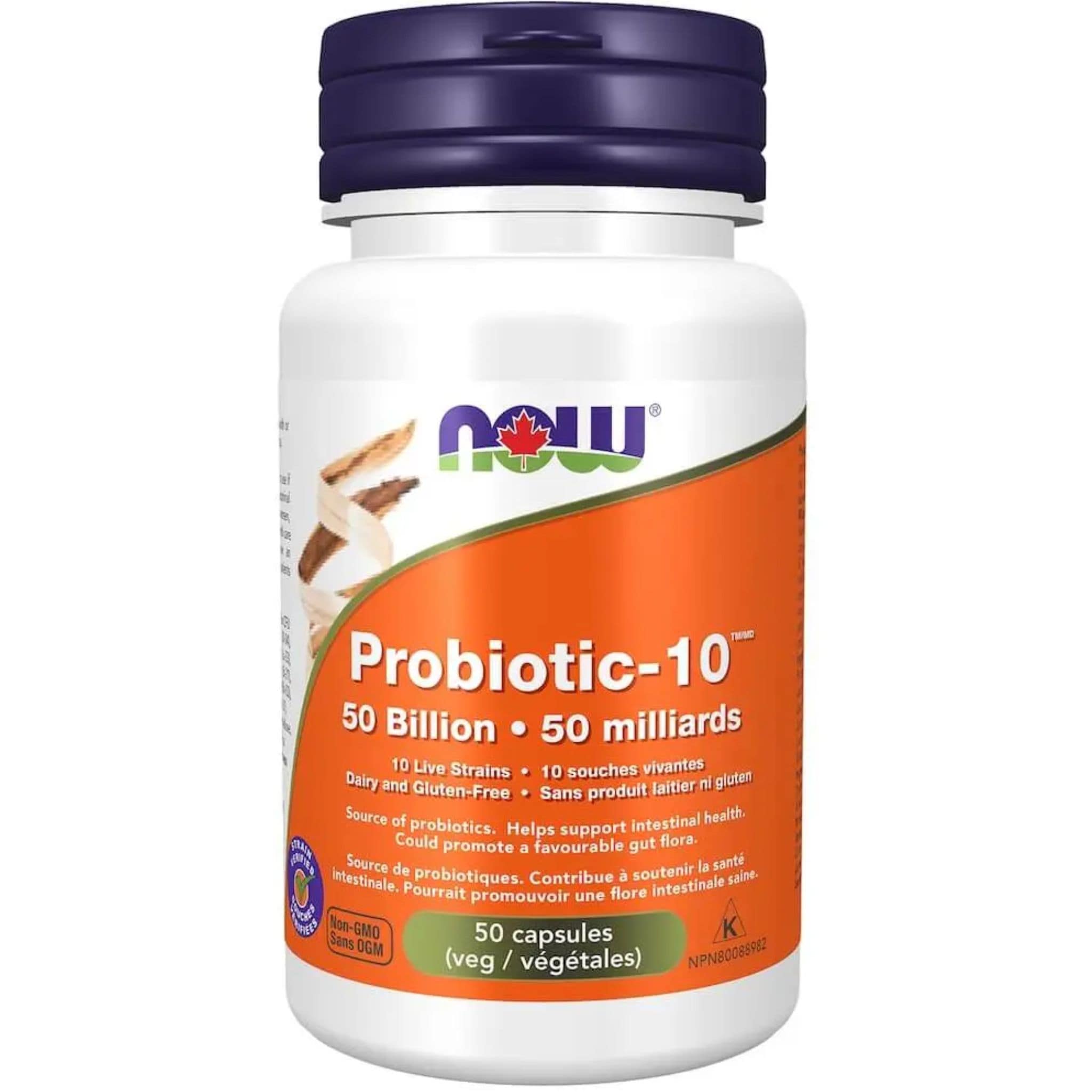 NOW Probiotic-10 50 Billion, 50 VCaps - Store in Fridge