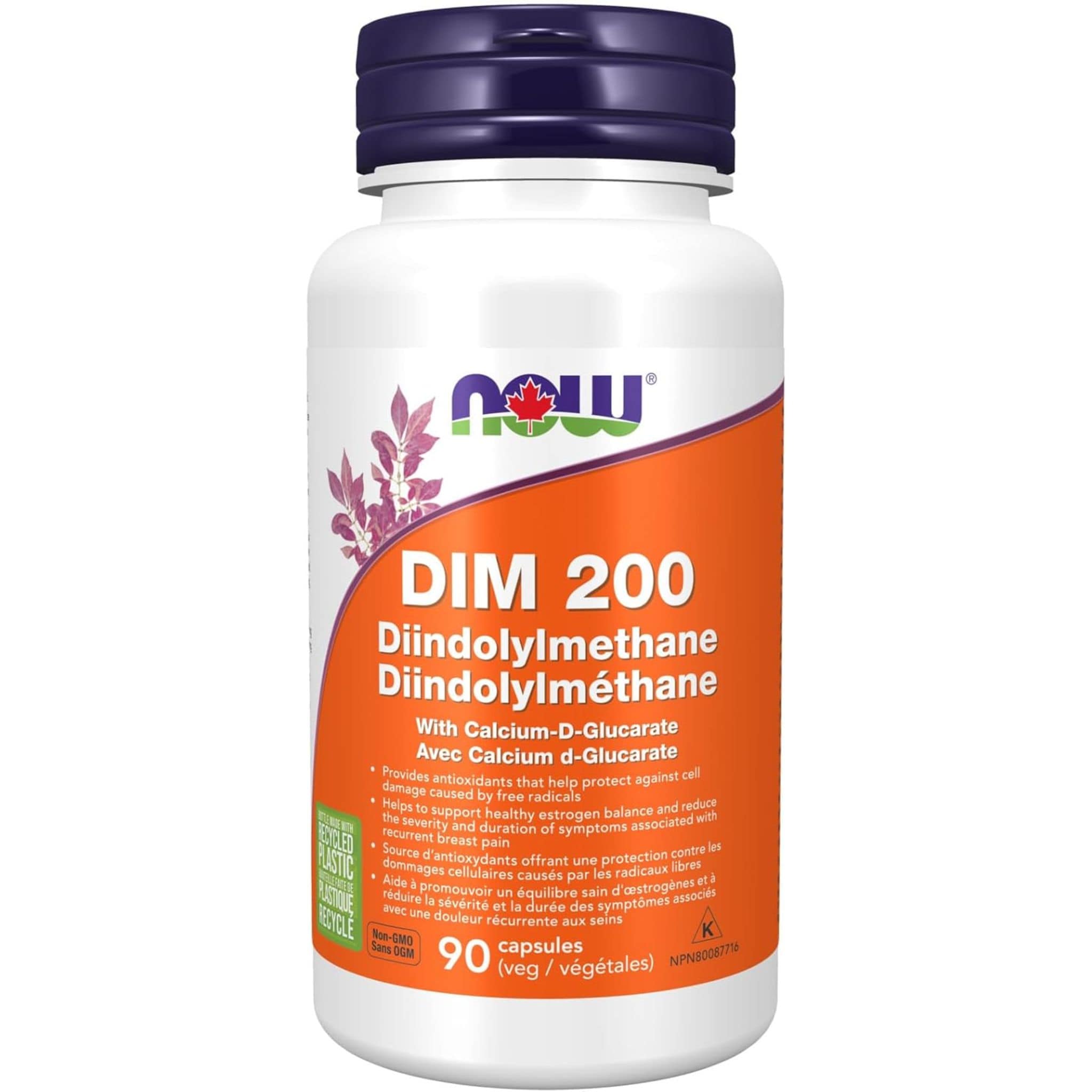 NOW DIM 200mg with Calcium D-Glucarate, 90 Capsules Canada