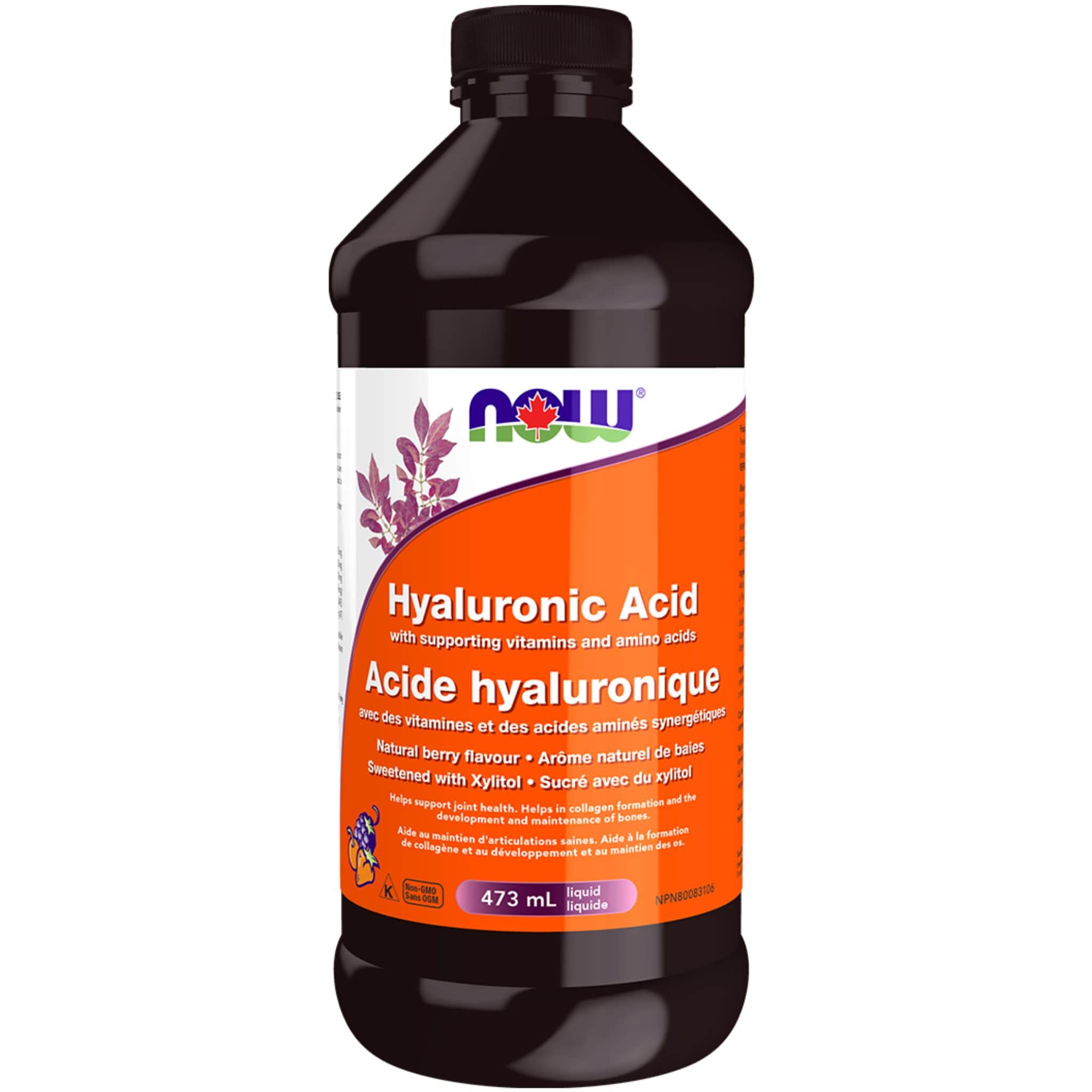 NOW Hyaluronic Acid Liquid with Antioxidants (Natural Berry Flavour),
