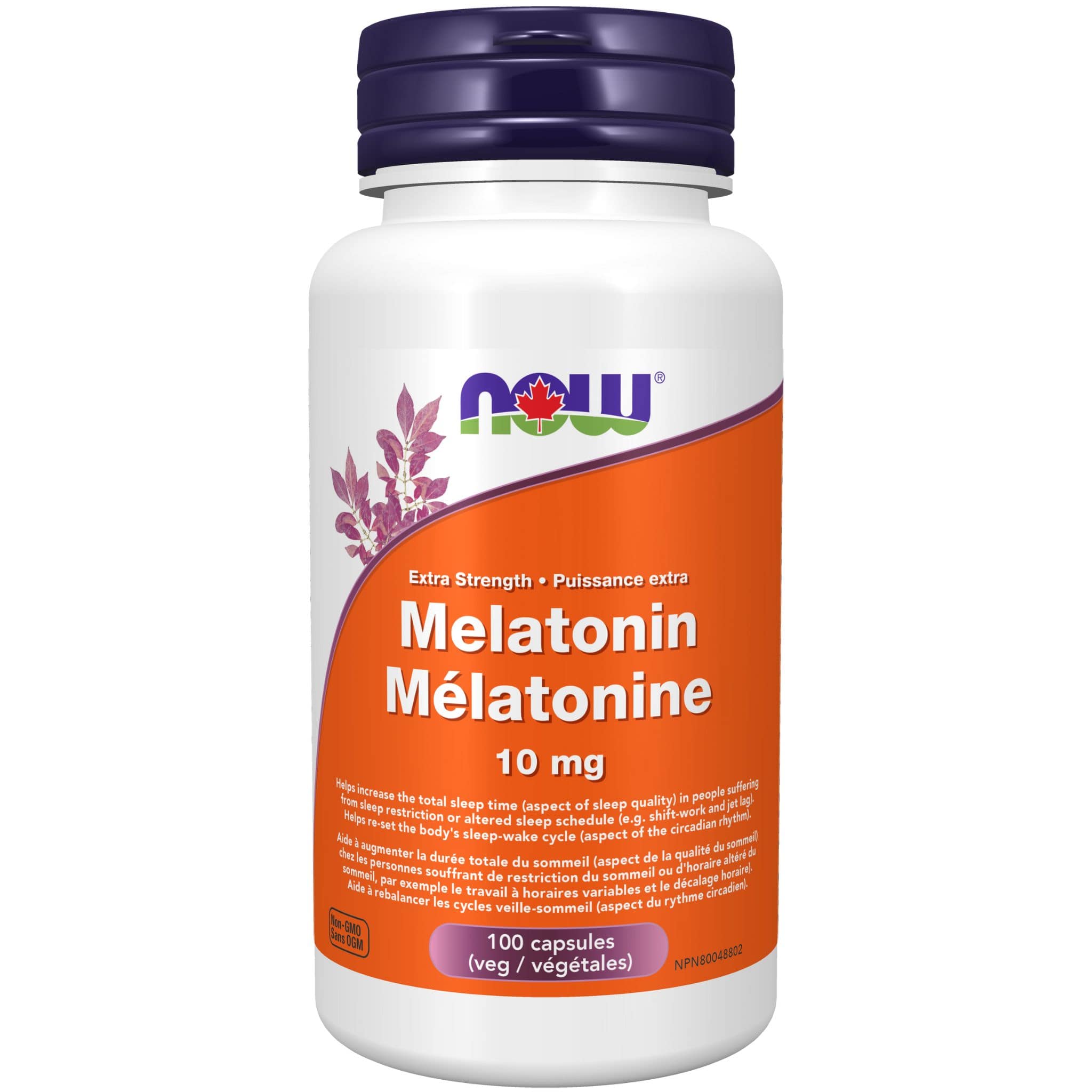 NOW Melatonin 10mg, Extra Strength, 100 VCapsules