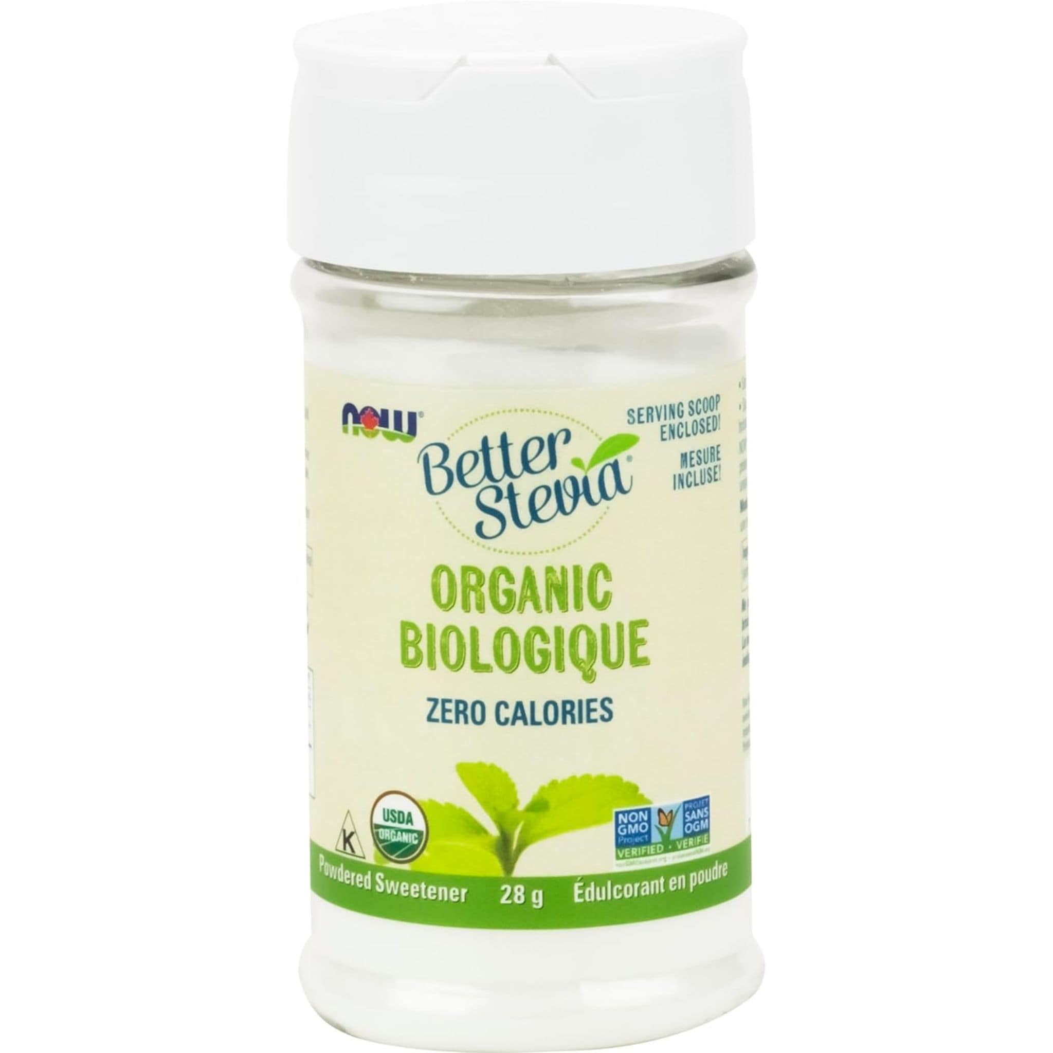 NOW Better Stevia Organic Stevia Extract Powder, Non-Bitter Aftertaste