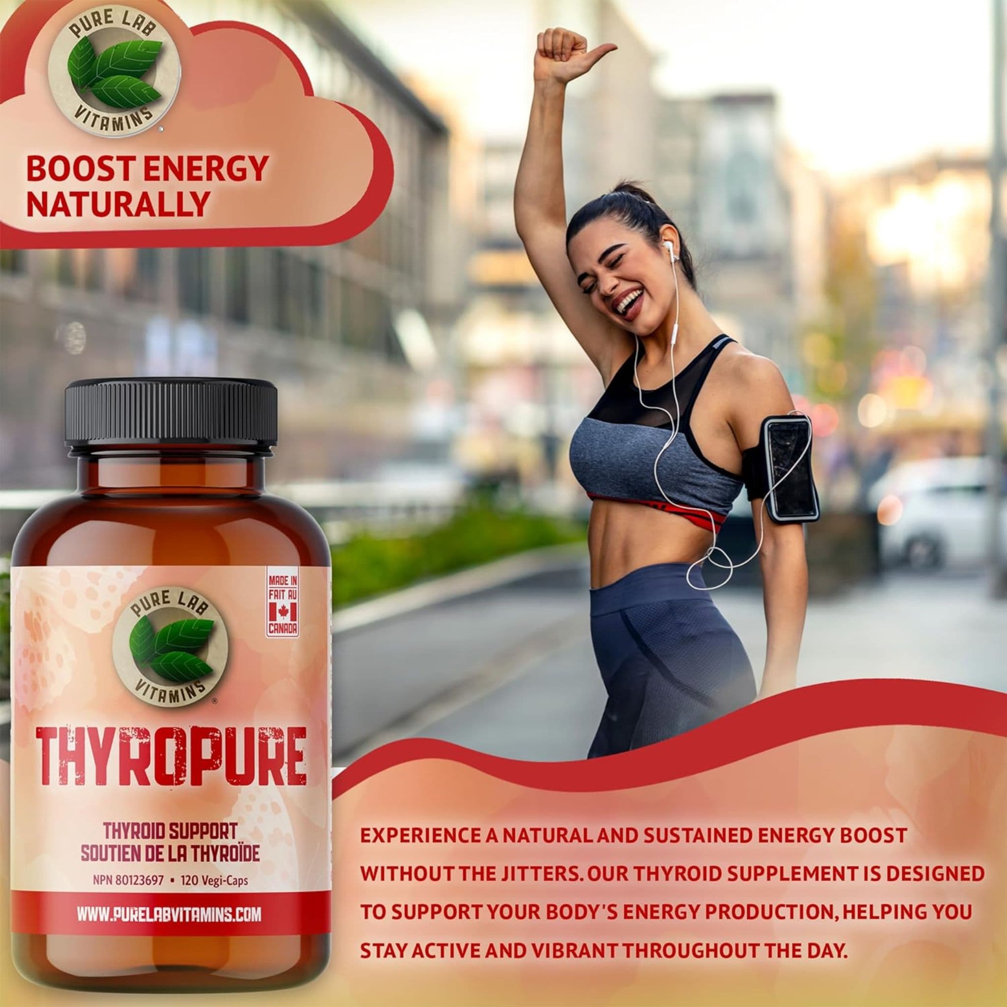 Pure Lab Vitamins ThyroPure, 120 Vegetable Capsules