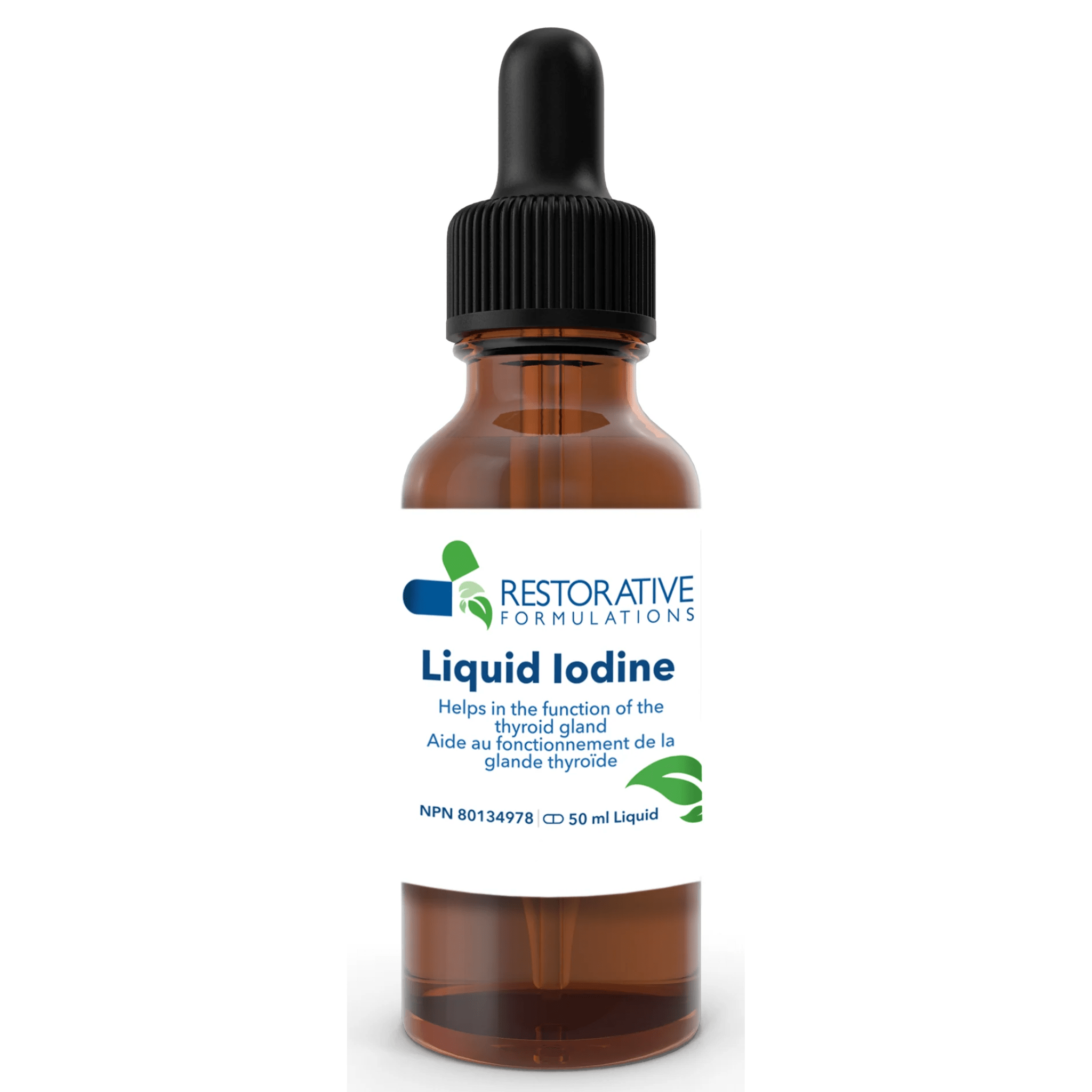 Restorative Formulations Liquid Iodine, Supports Thyroid Health, 50ml