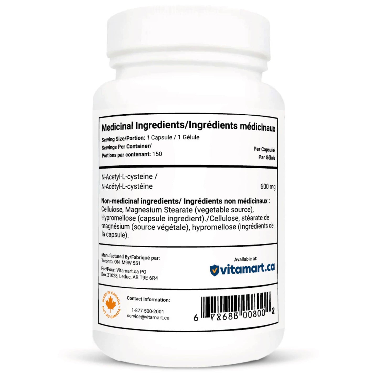 Shop Vitacheck NAC 600mg, 150 Vegetable Capsules