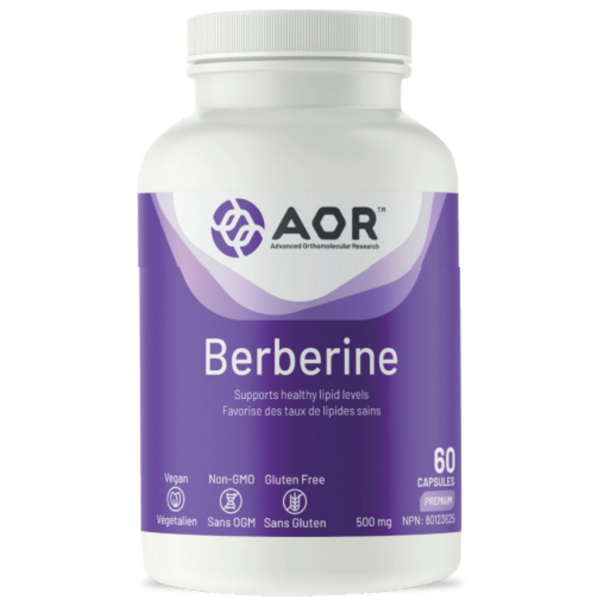 AOR Berberine 500mg, 60 Capsules