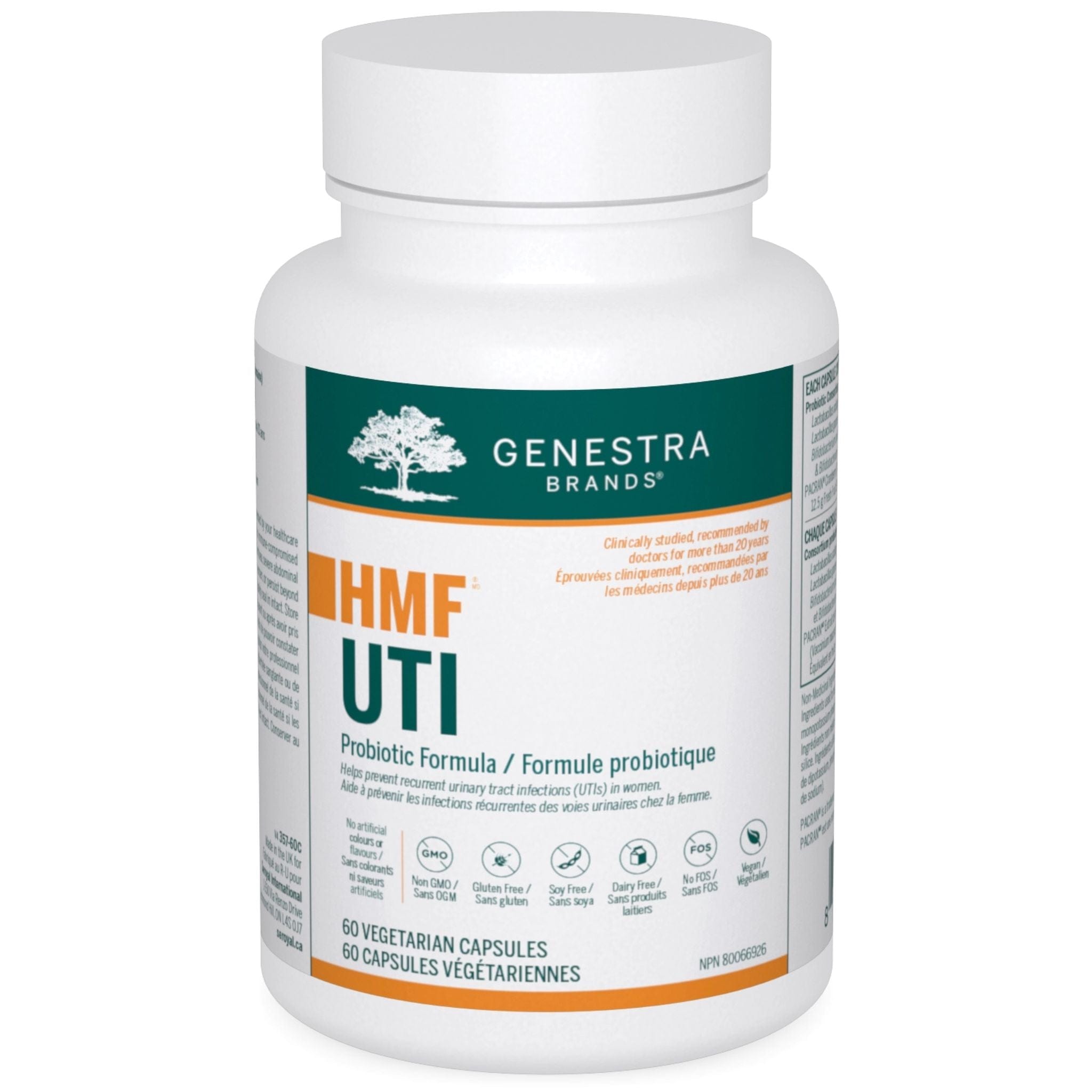 Genestra HMF UTI, 30 billion CFU, 60 Vegetarian Capsules