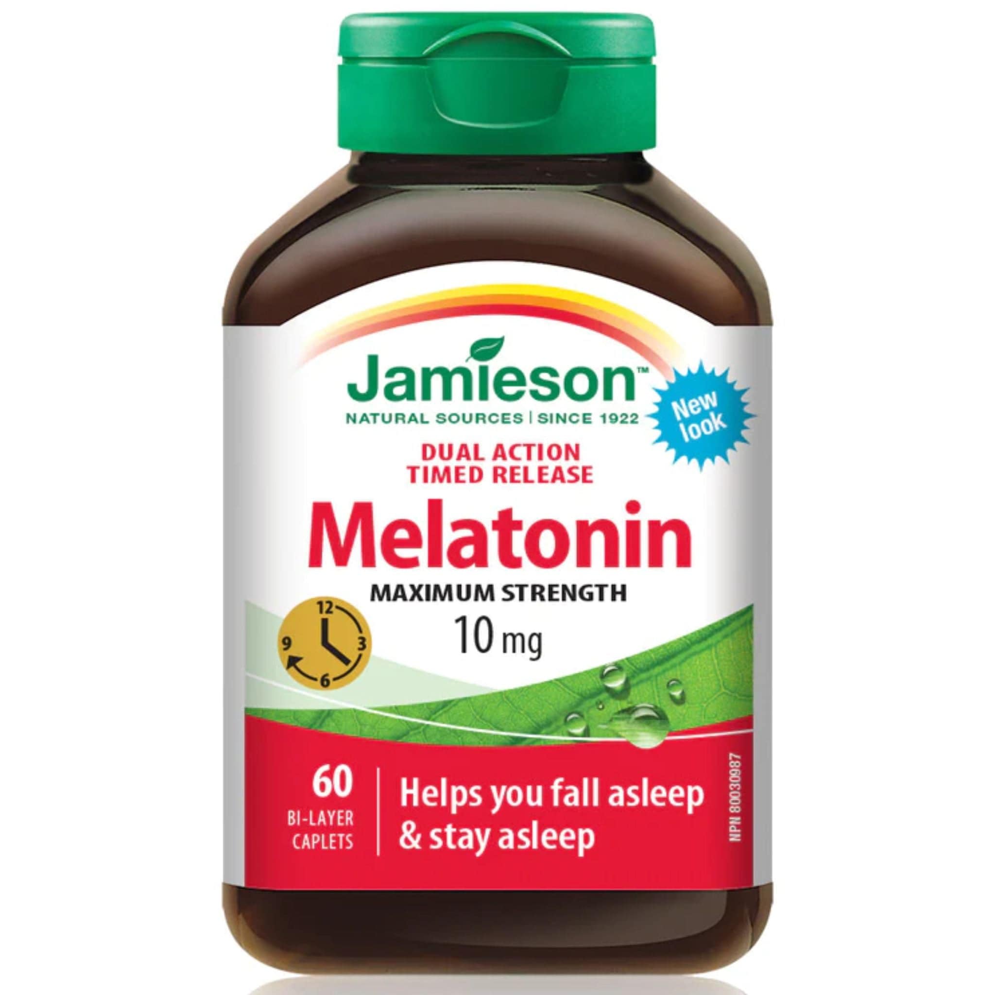 Jamieson Maximum Strength Melatonin 10mg Dual Action, 60 Timed Release
