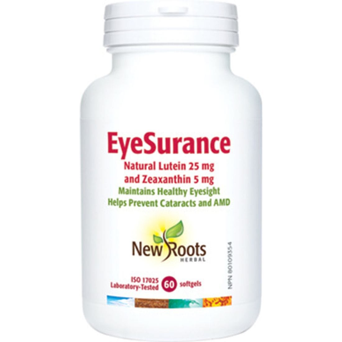 New Roots EyeSurance Eye Support, Natural Lutein 25mg and Zeaxanthin 5 ...