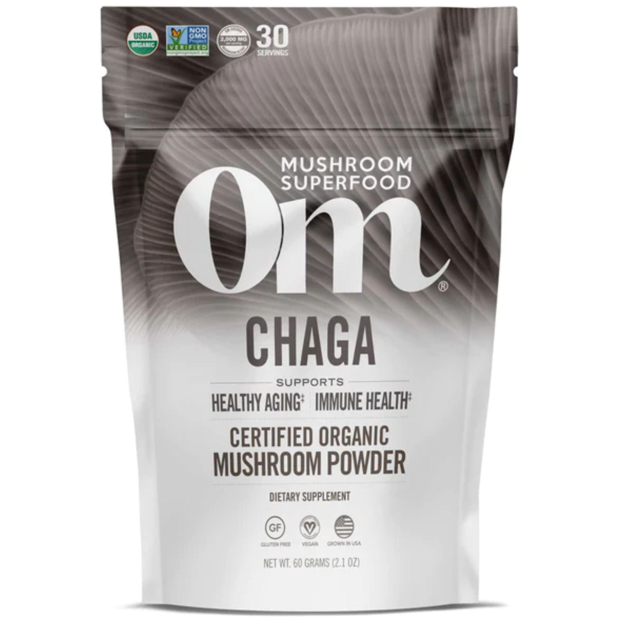 OM Mushroom Organic Chaga Mushroom Powder, 60g – Vitamart.ca