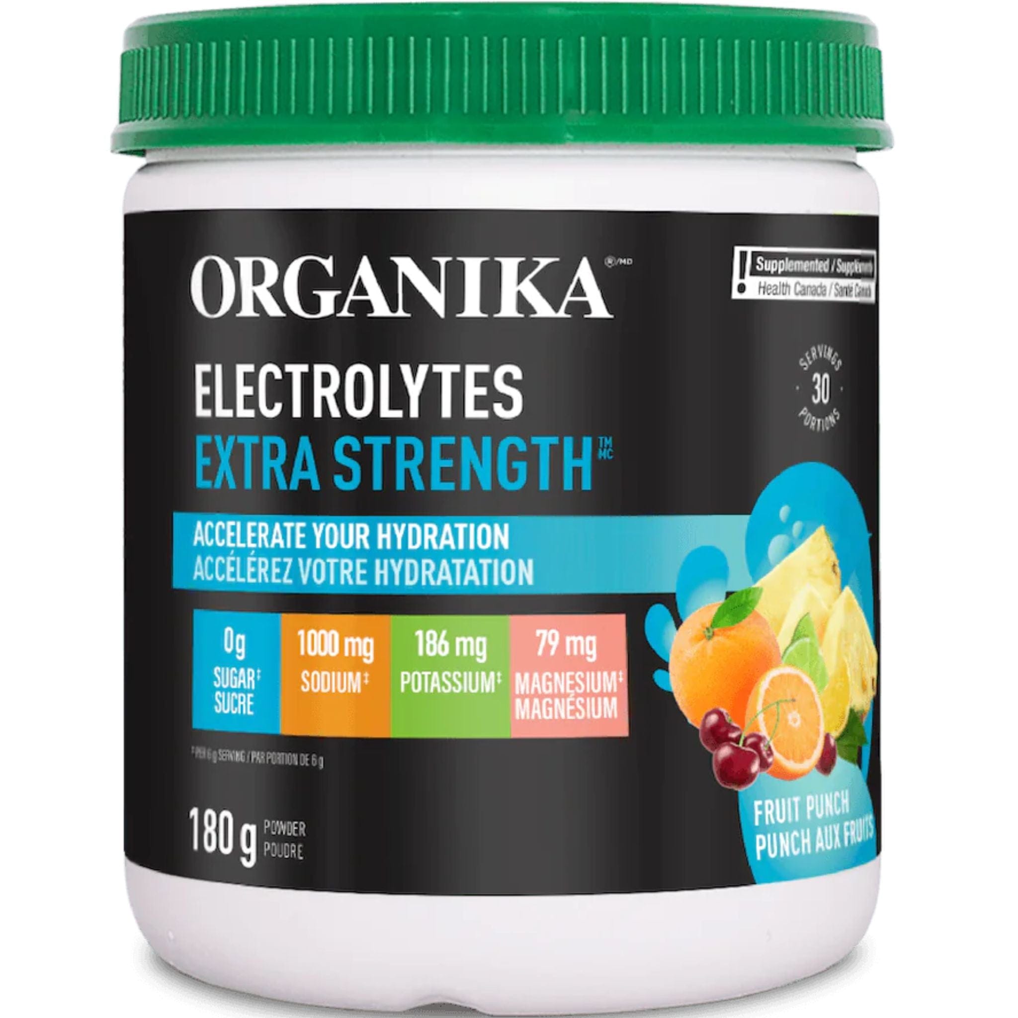 Organika Electrolytes Extra Strength Powder, 180g – Vitamart.ca