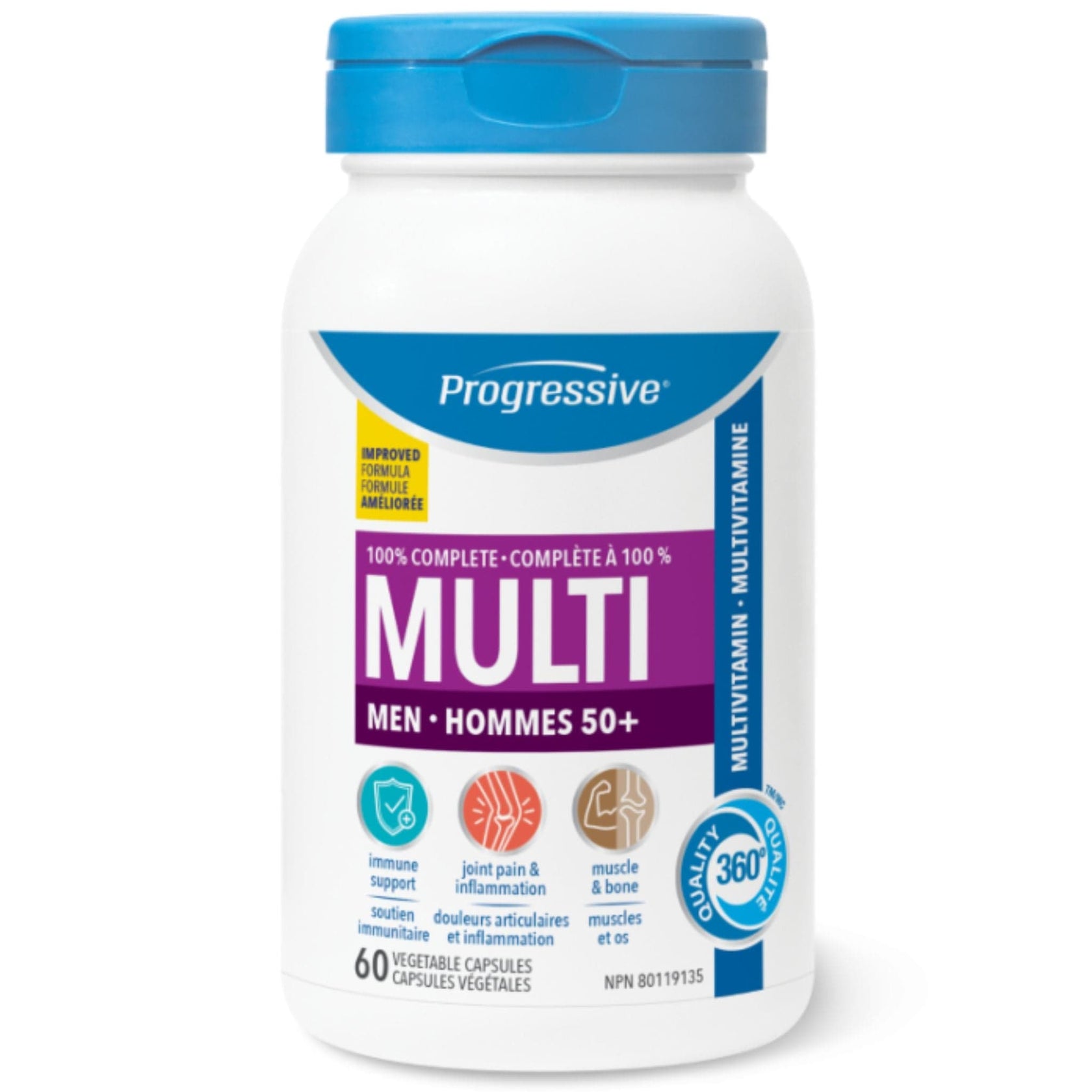 Progressive MultiVitamins For Men 50+, Supports Cardiovascular Health,