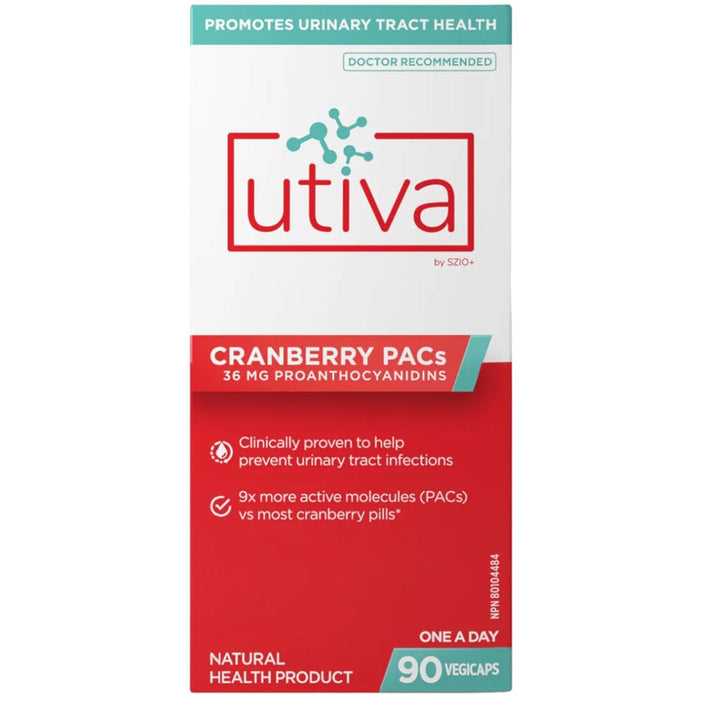 Utiva Cranberry PACs Urinary Tract Infection Control Supplement, One a