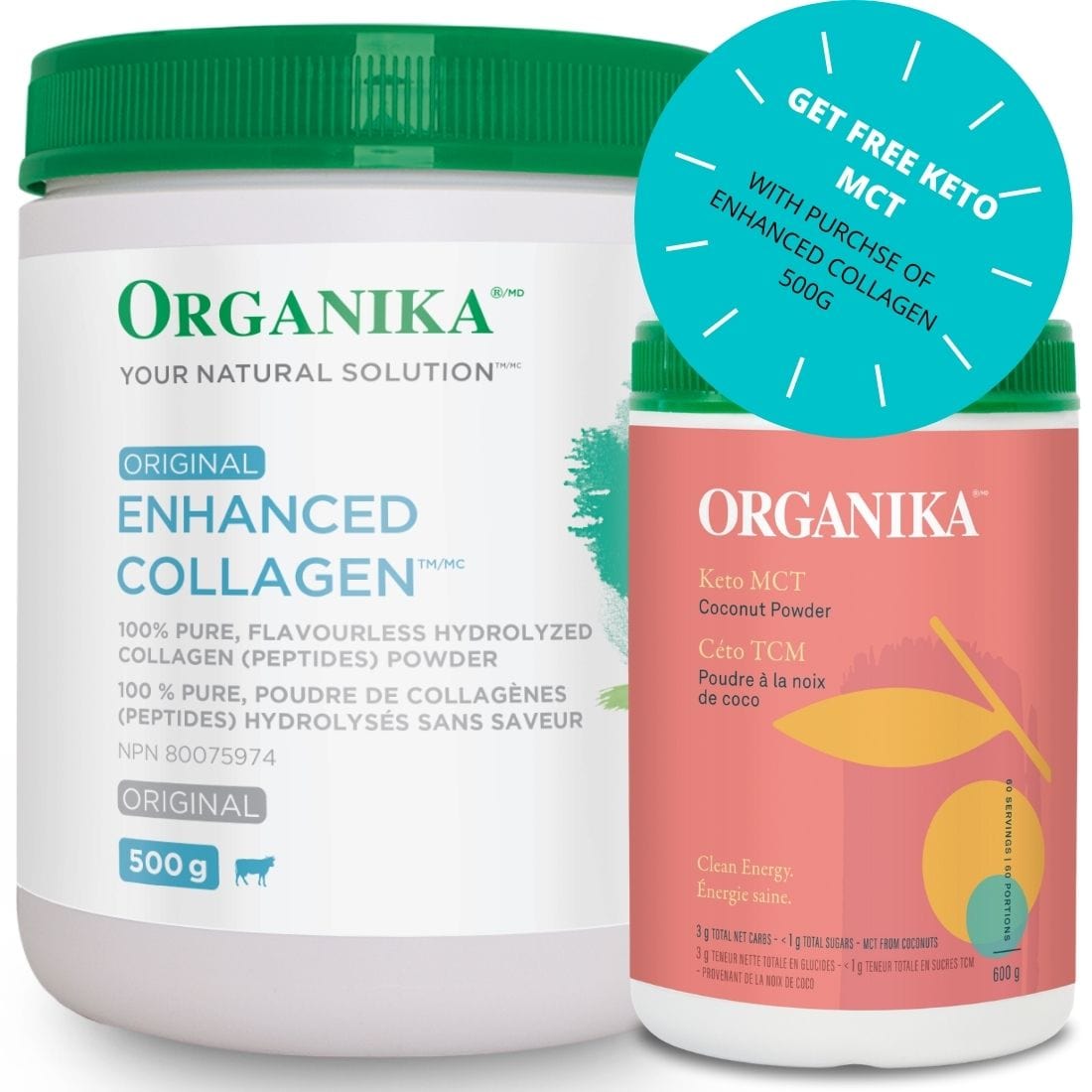Organika Enhanced Collagen Powder (100% flavourless hydrolyzed collage ...