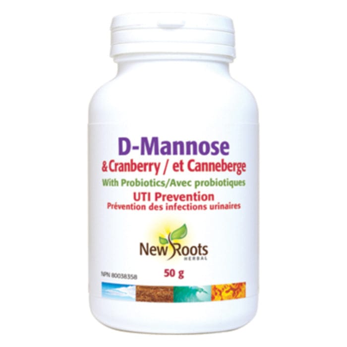 New Roots D-Mannose & Cranberry with Probiotics, 50g – Vitamart.ca
