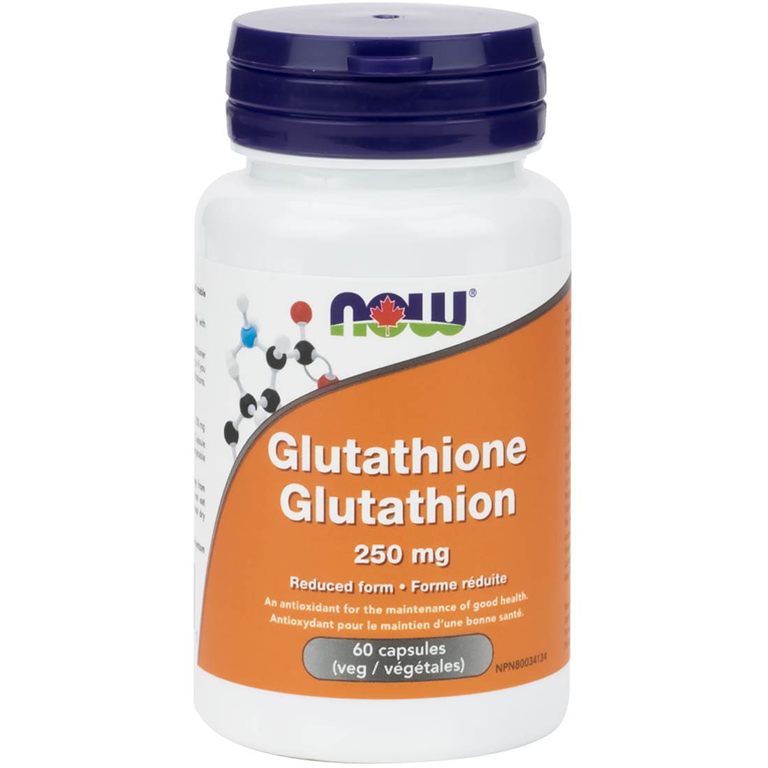NOW Glutathione 250mg, 60 Vegetable Capsules – Vitamart.ca