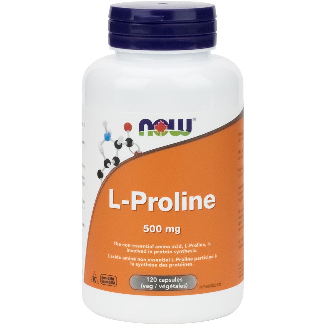 NOW L-Proline, 500mg, 120 VCaps