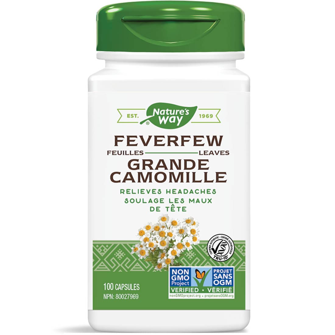 Nature's Way Feverfew Leaves, 100 Vegetable Capsules – Vitamart.ca