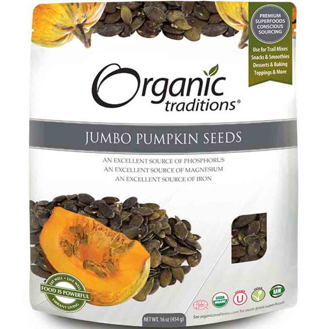 Organic Traditions Jumbo Pumpkin Seeds