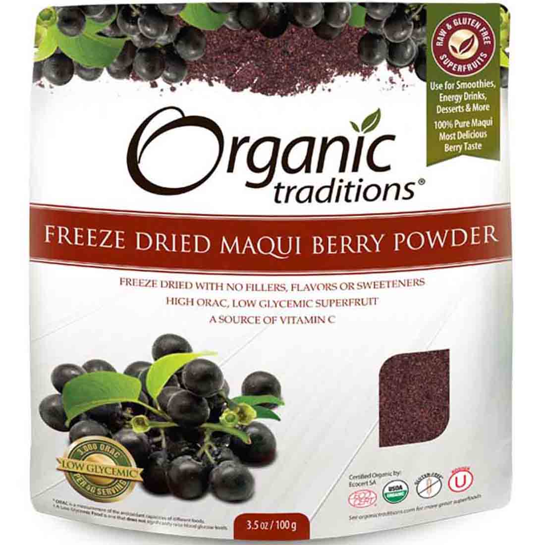 Organic Traditions Maqui Berry Powder (Freeze Dried), 100g – Vitamart.ca