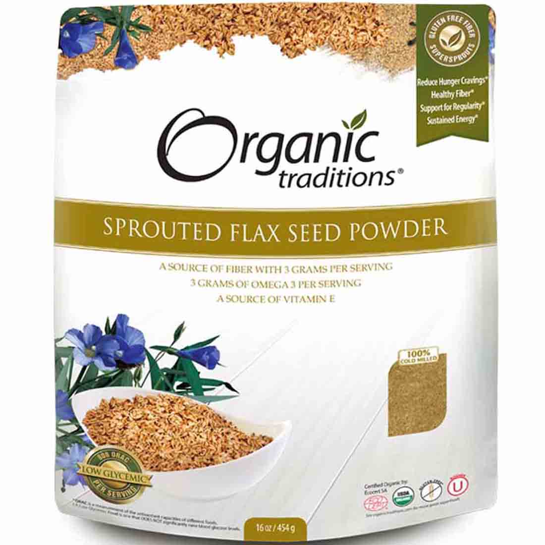 Organic Traditions Sprouted Flax Seed Powder – Vitamart.ca